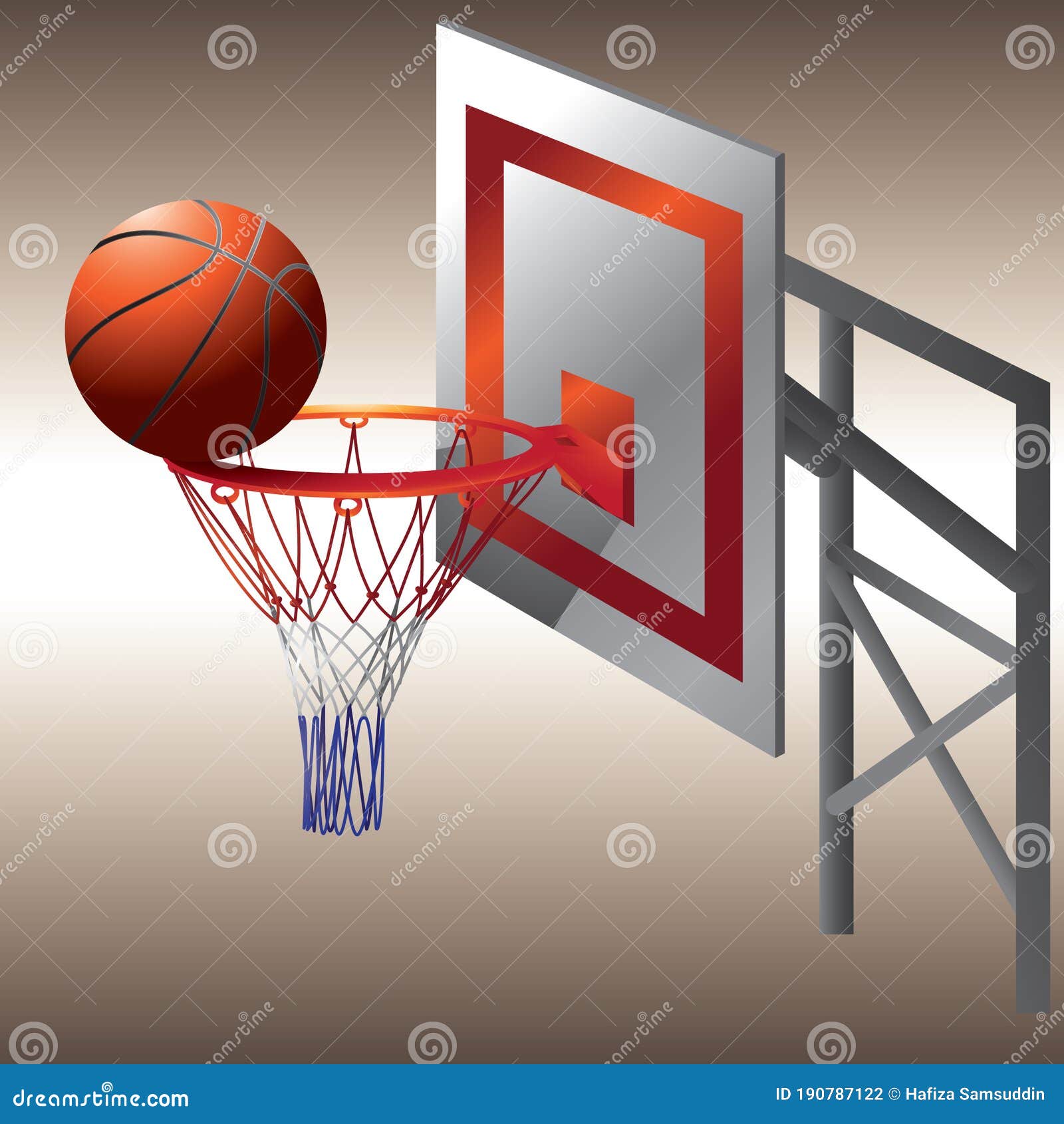 Basketball Board. Vector Illustration Decorative Design Stock Vector ...