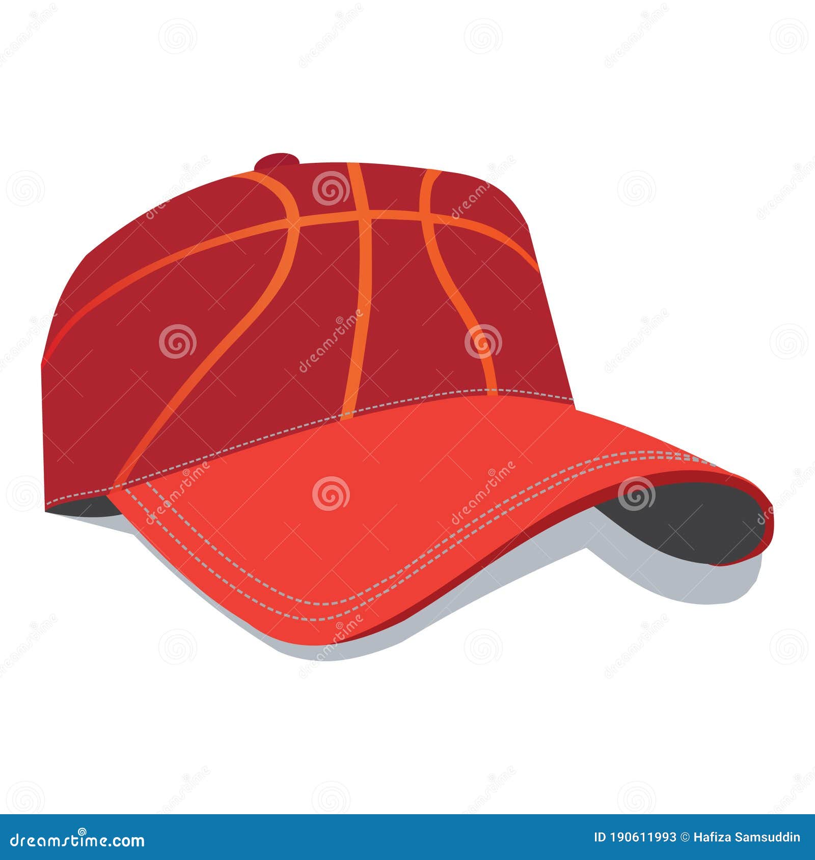 Basketball Cap. Vector Illustration Decorative Design Stock Vector ...