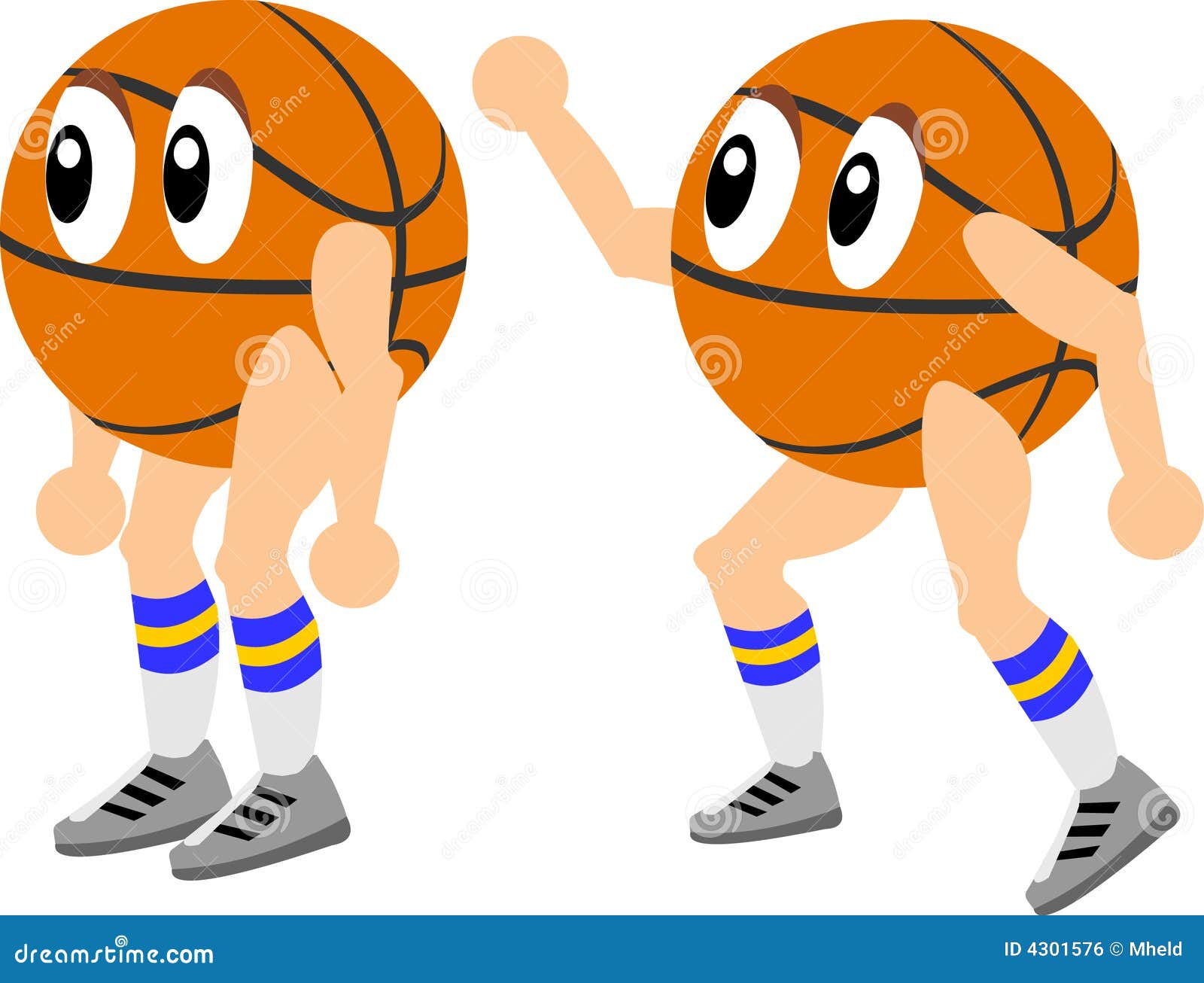 Basketball Cartoon stock vector. Illustration of cutout - 4301576