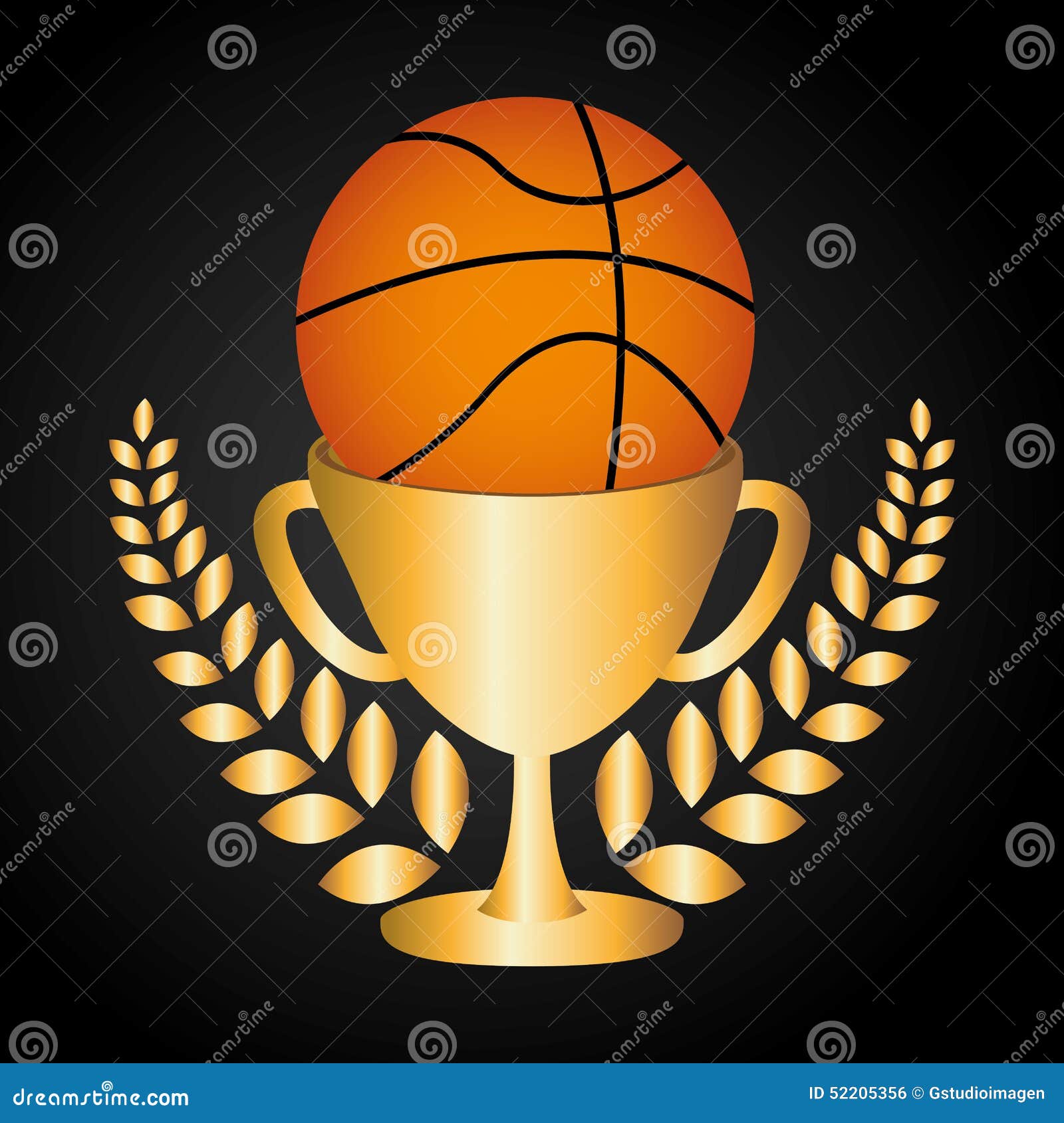 Basketball championship stock vector. Illustration of golden - 52205356