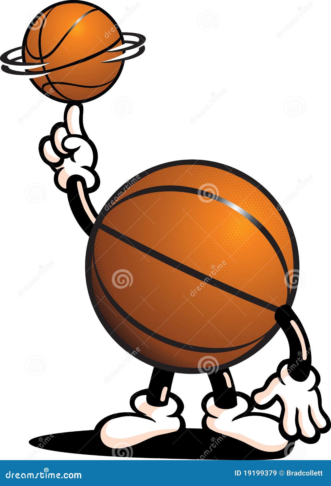 Basketball Character stock vector. Illustration of trick - 19199379