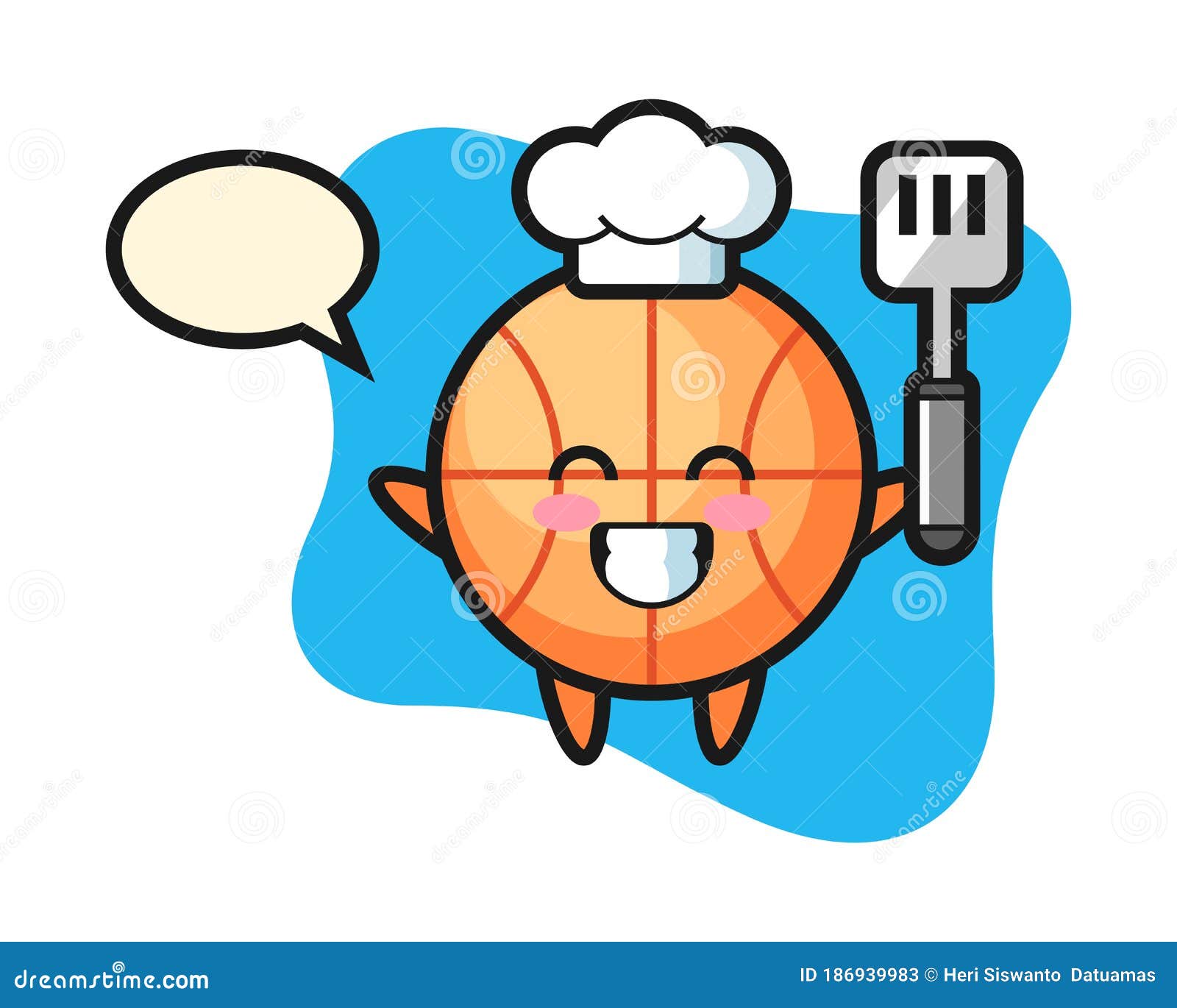 Basketball Chef Cartoon is Cooking Stock Vector - Illustration of ...