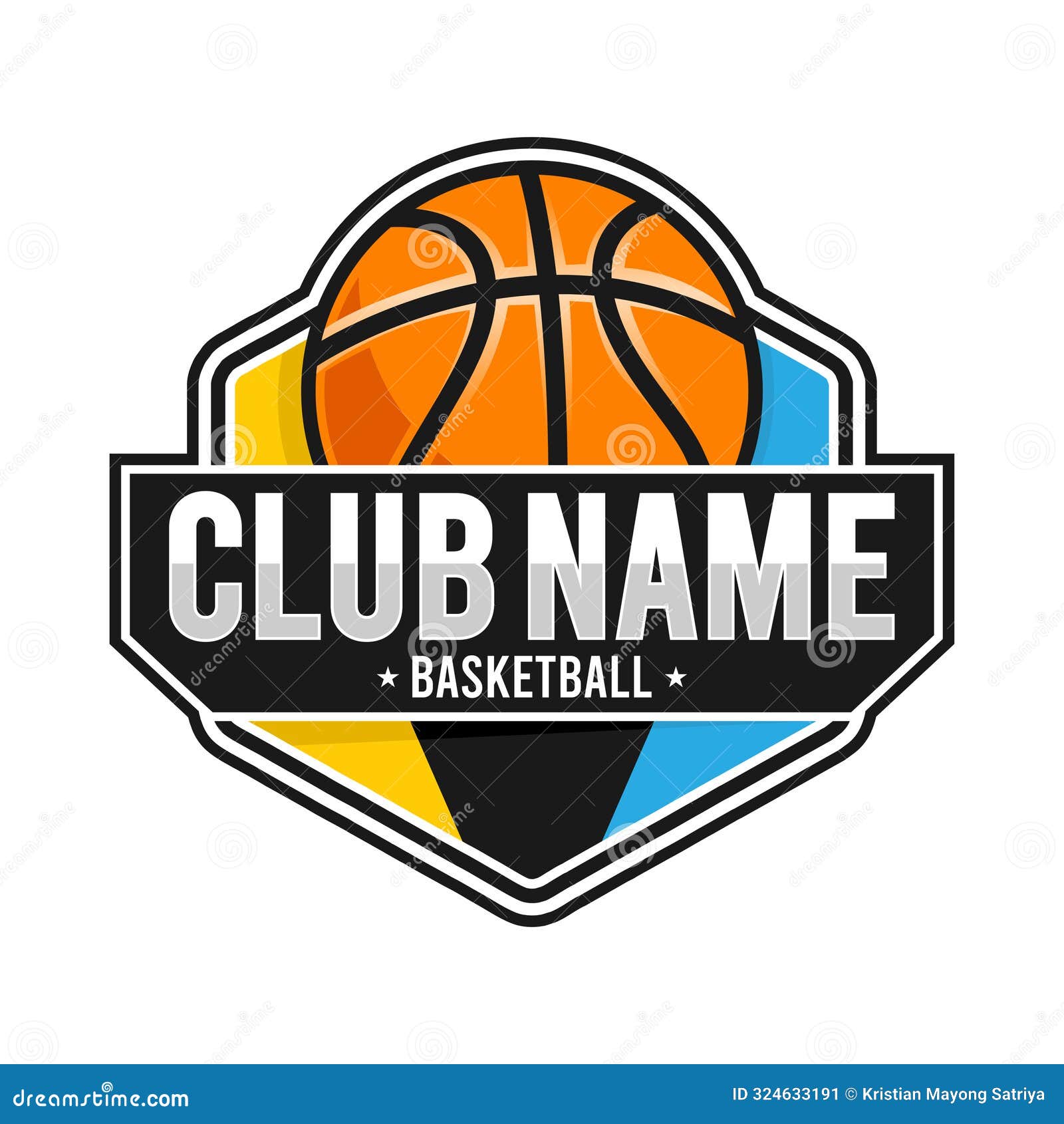 Basketball Club Logo. Basketball Club Emblem, Design Template on White ...