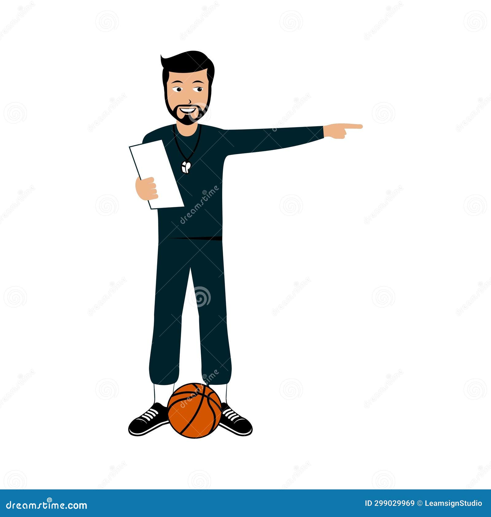 Basketball Coach Character Design Illustration Stock Illustration ...