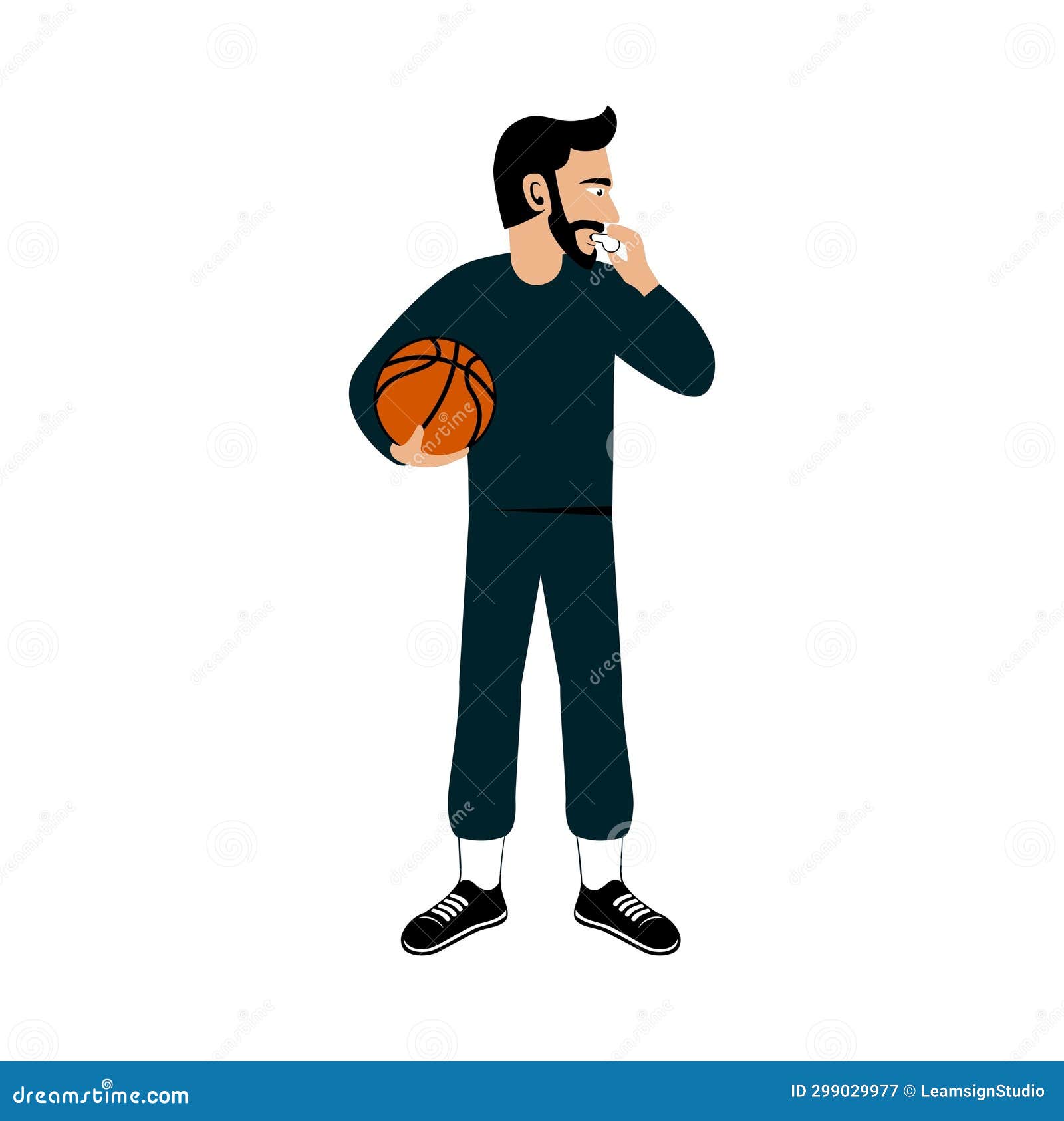 Basketball Coach Character Design Illustration Stock Illustration ...