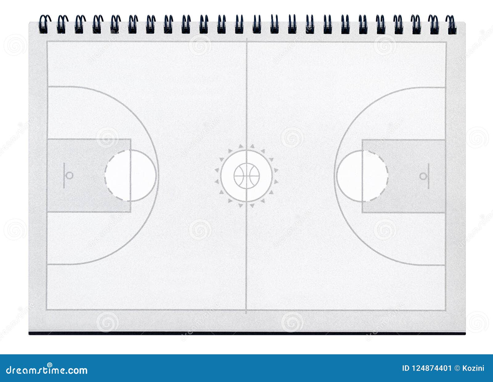 Basketball coach notebook stock image. Image of notepad - 124874401