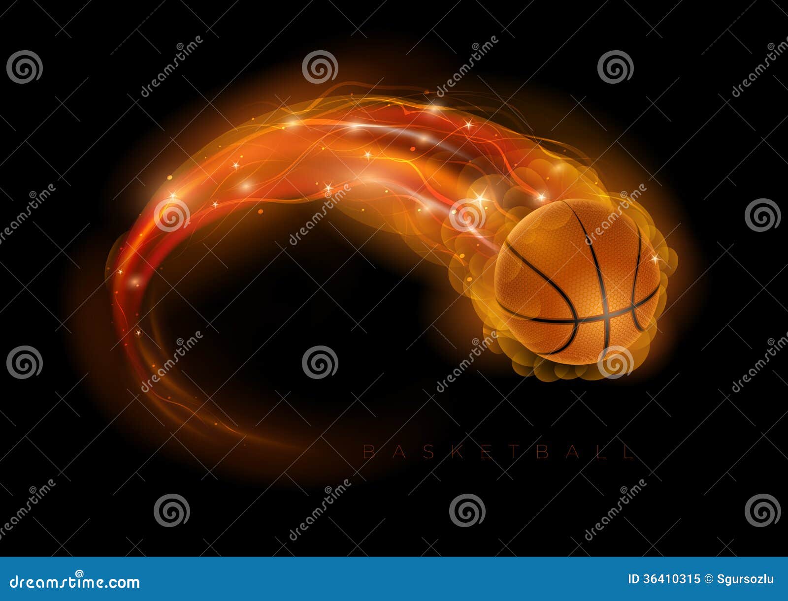 Basketball comet stock vector. Illustration of power - 36410315