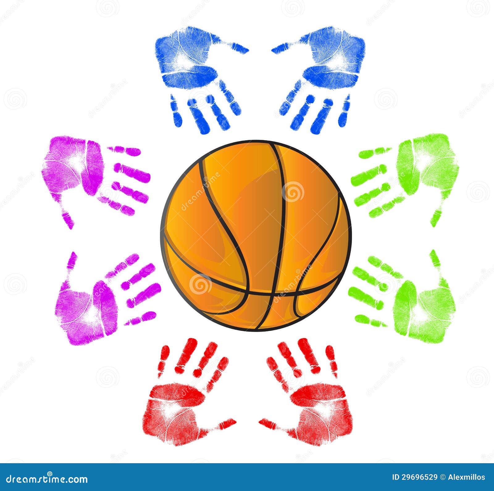 Basketball Community Concept Stock Illustration - Illustration of ...