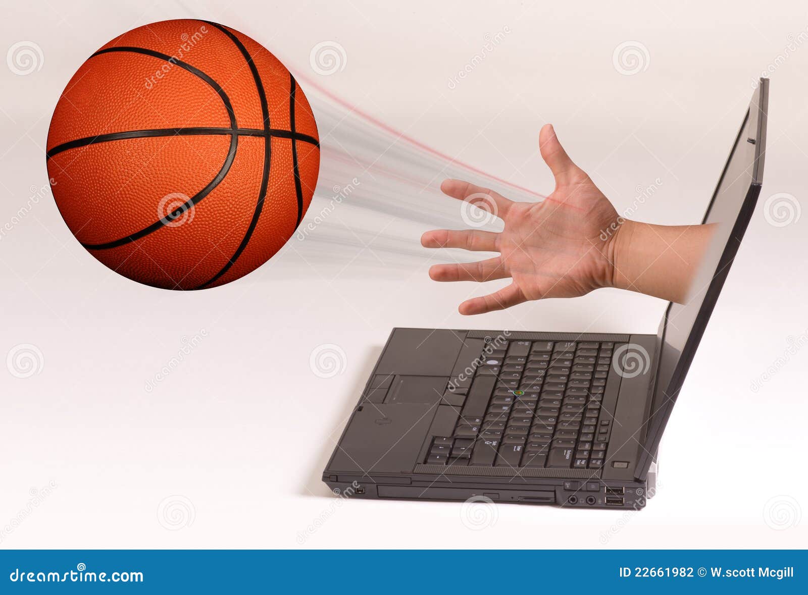 Basketball and Computer stock photo. Image of skin, hand - 22661982