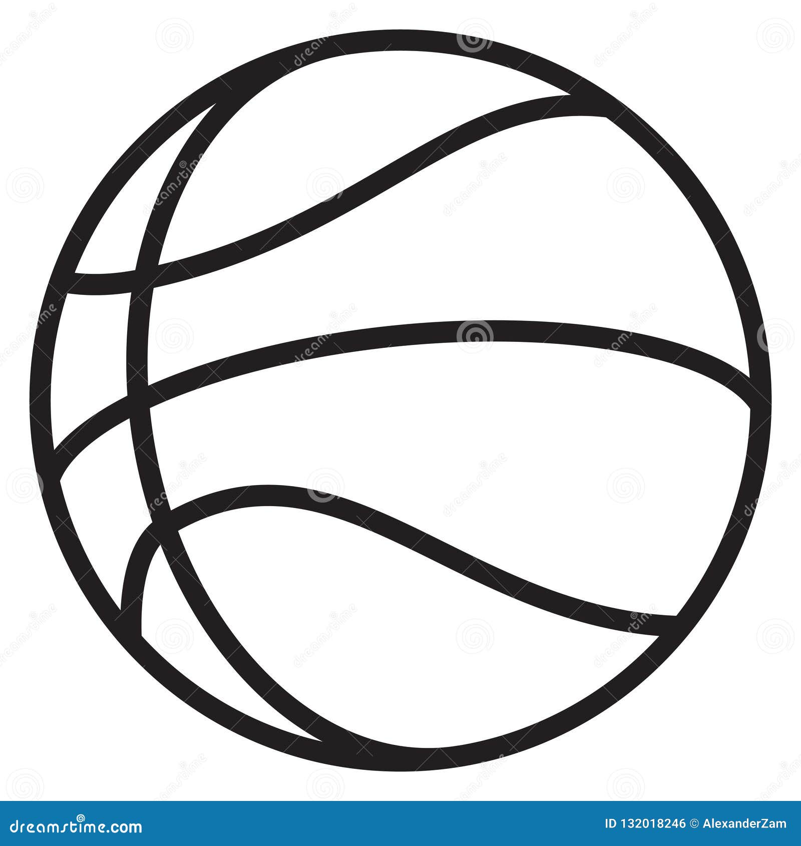 Basketball Contour Illustration Stock Vector - Illustration of hobby ...