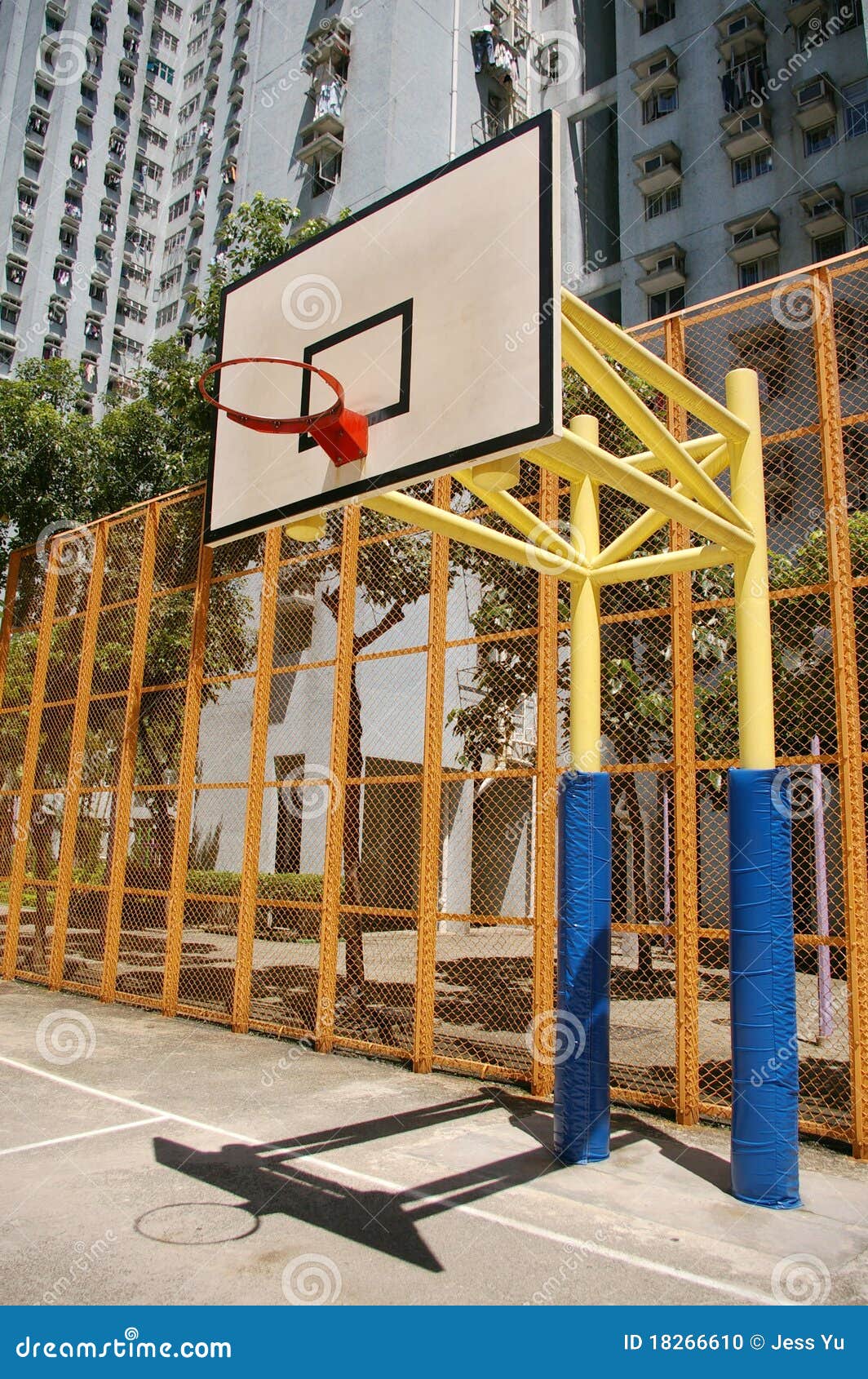 Basketball Court in Abstract View Stock Photo - Image of ring, board ...