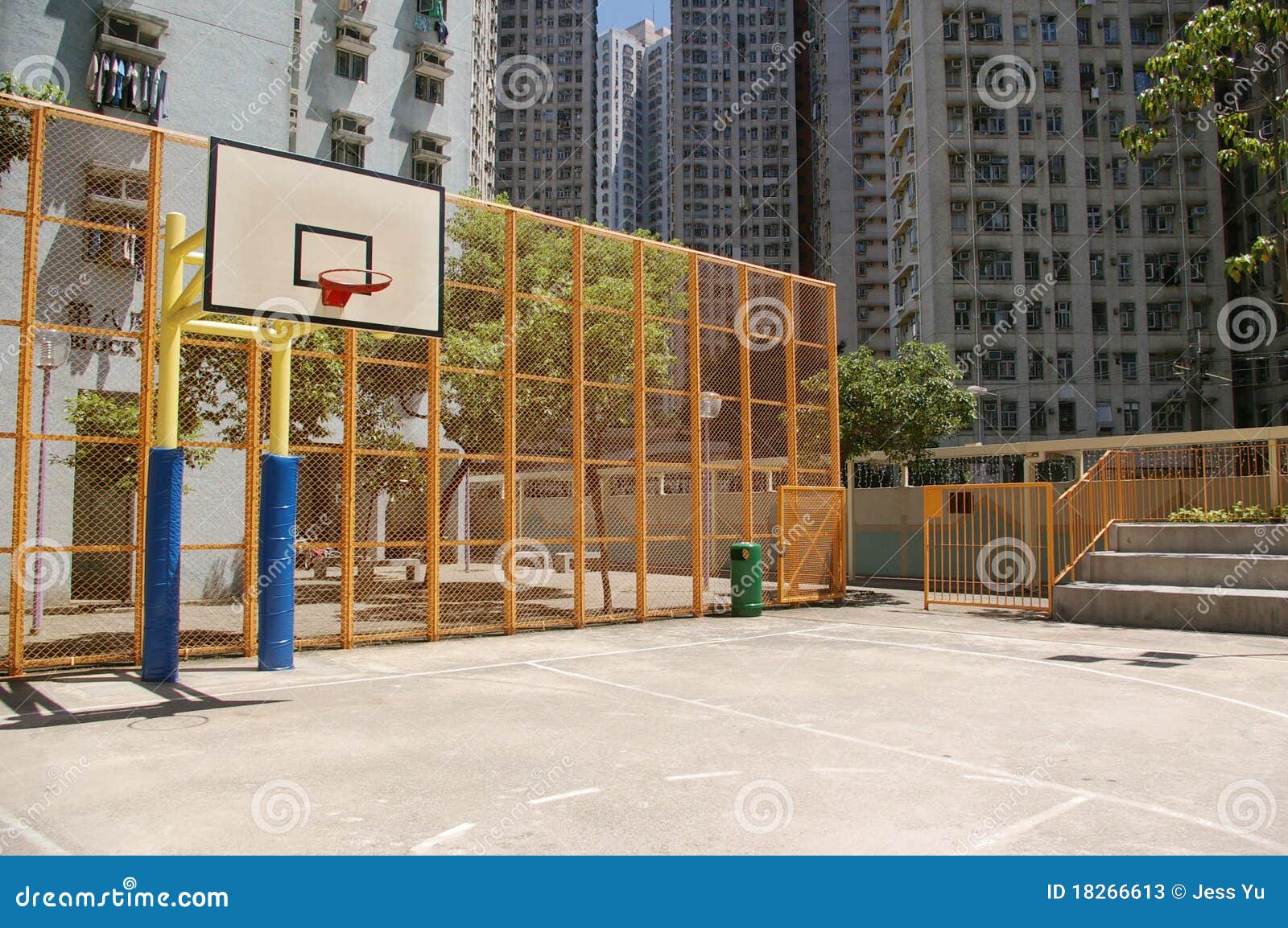 Basketball Court in Abstract View Stock Image - Image of object, park ...