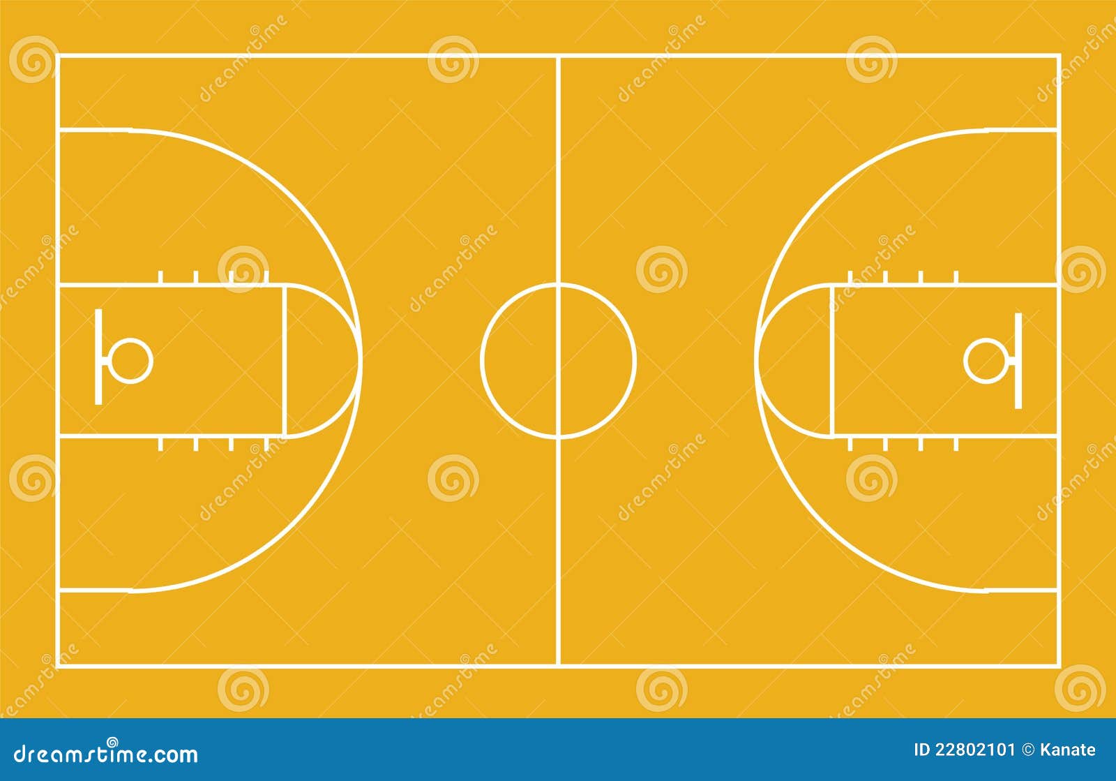 Basketball Court Background Stock Illustration - Illustration of area ...