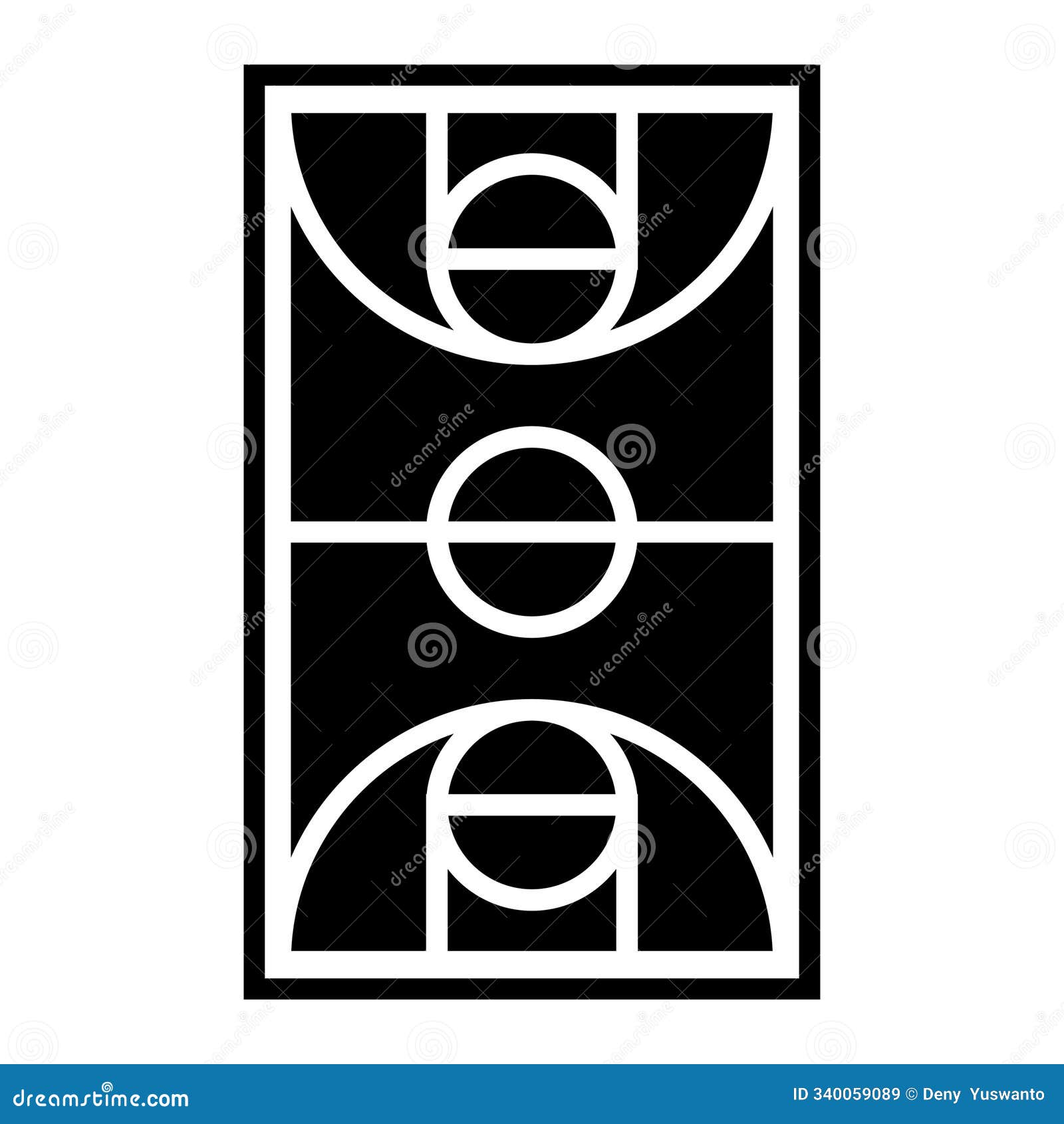 Basketball Court Icon Vector Design Template Stock Illustration ...