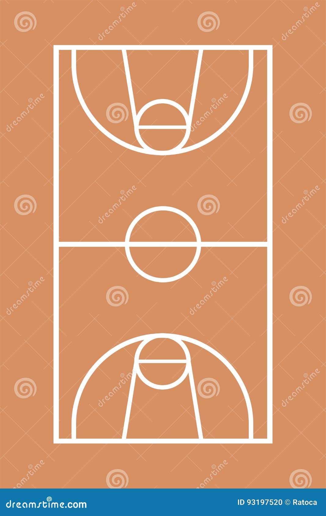 Basketball Court Illustration Stock Vector - Illustration of sport ...