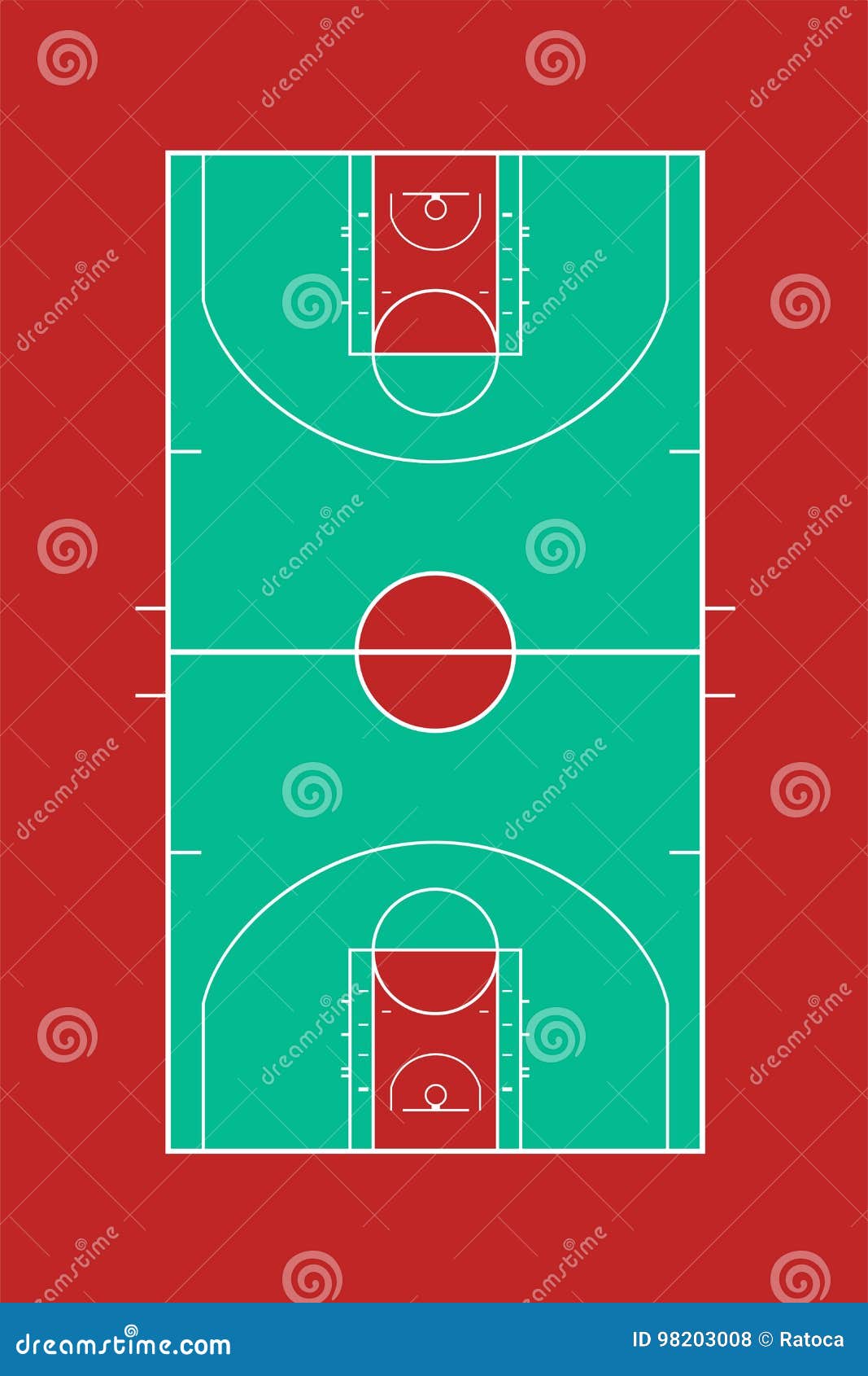 Basketball Court Illustration Stock Vector - Illustration of basketball ...