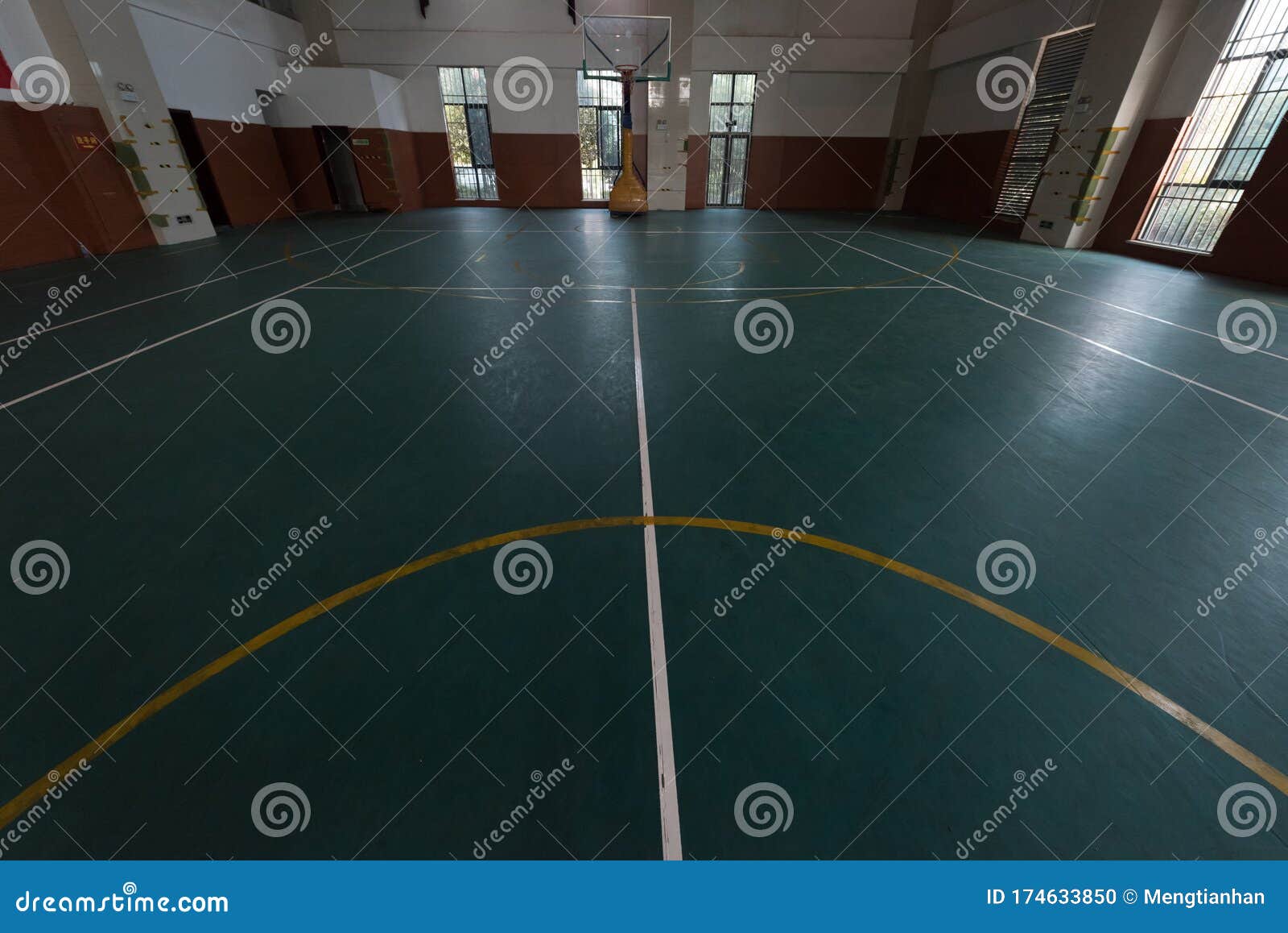 Basketball Court-covered Court Stock Photo - Image of field, court ...