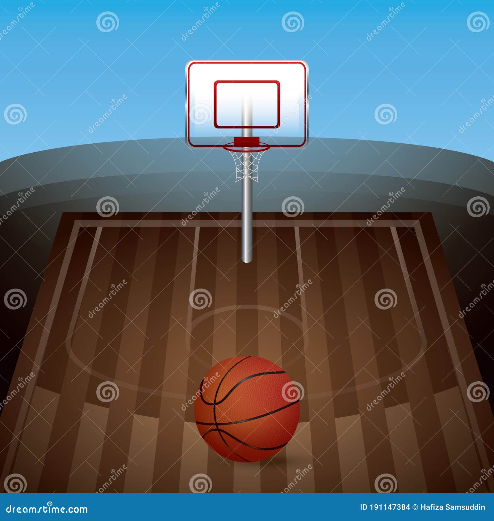 Basketball Court. Vector Illustration Decorative Design Stock Vector ...