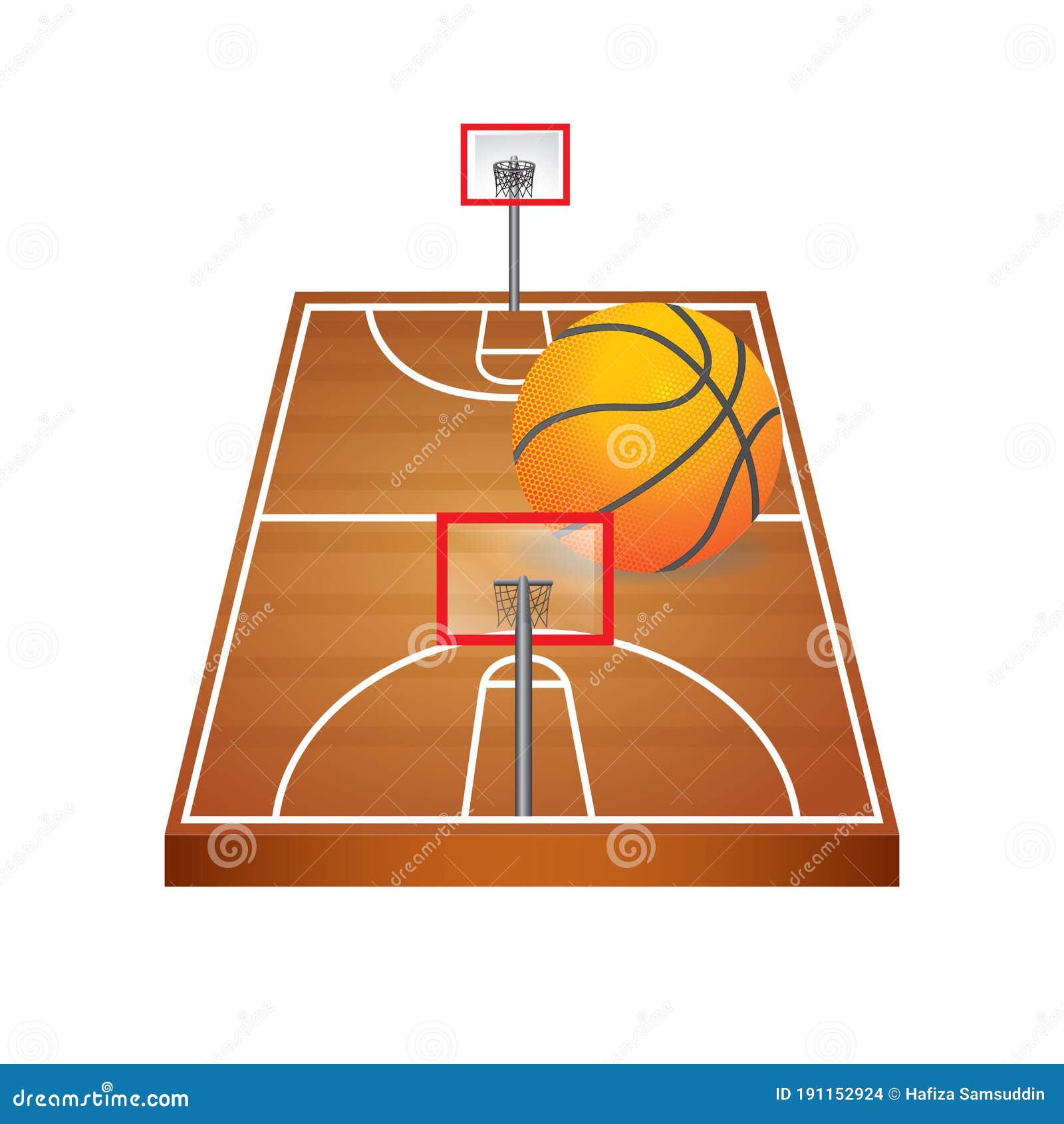 Basketball Court. Vector Illustration Decorative Design Stock Vector ...
