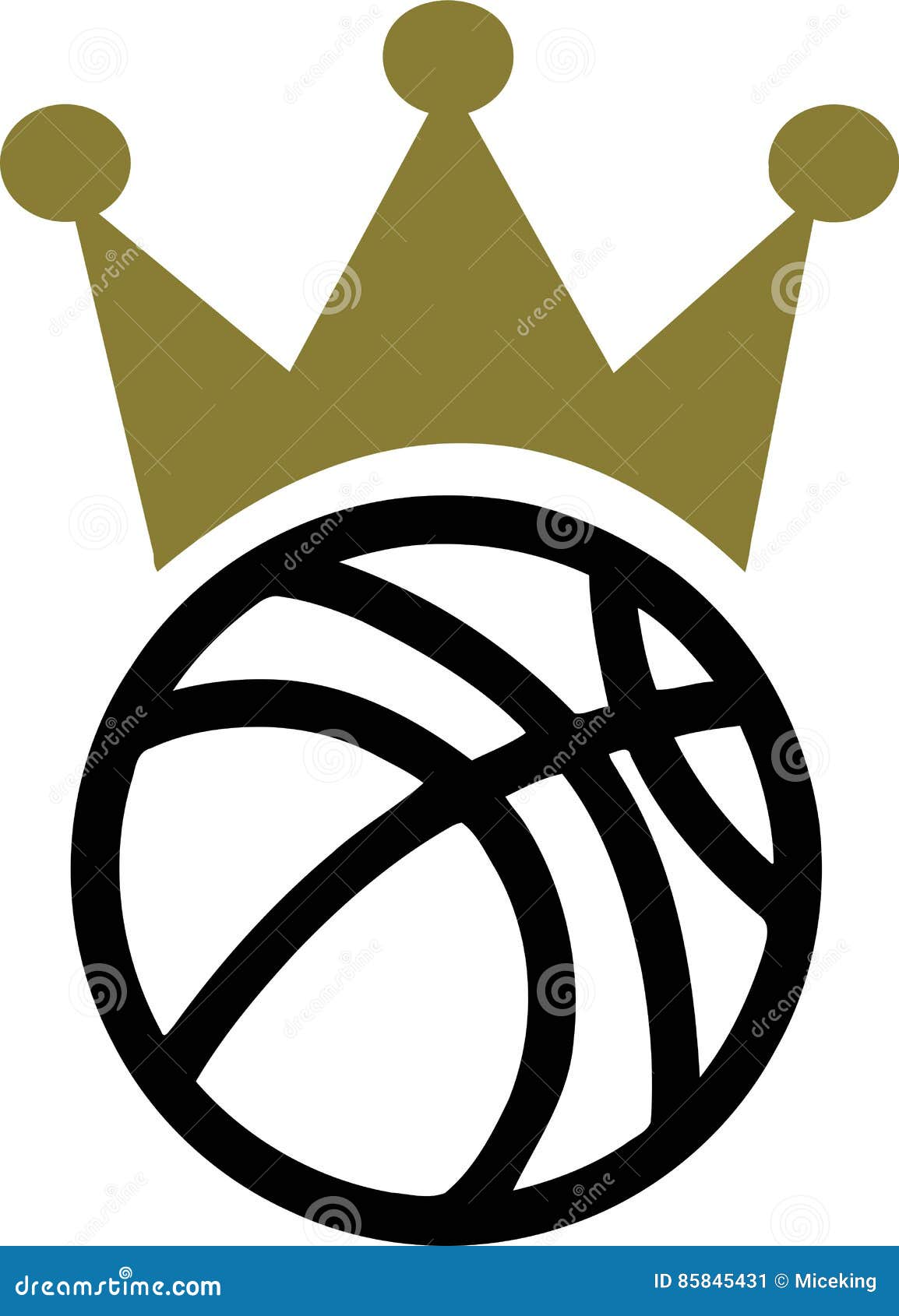 Basketball with Crown Vector Stock Vector - Illustration of competition ...