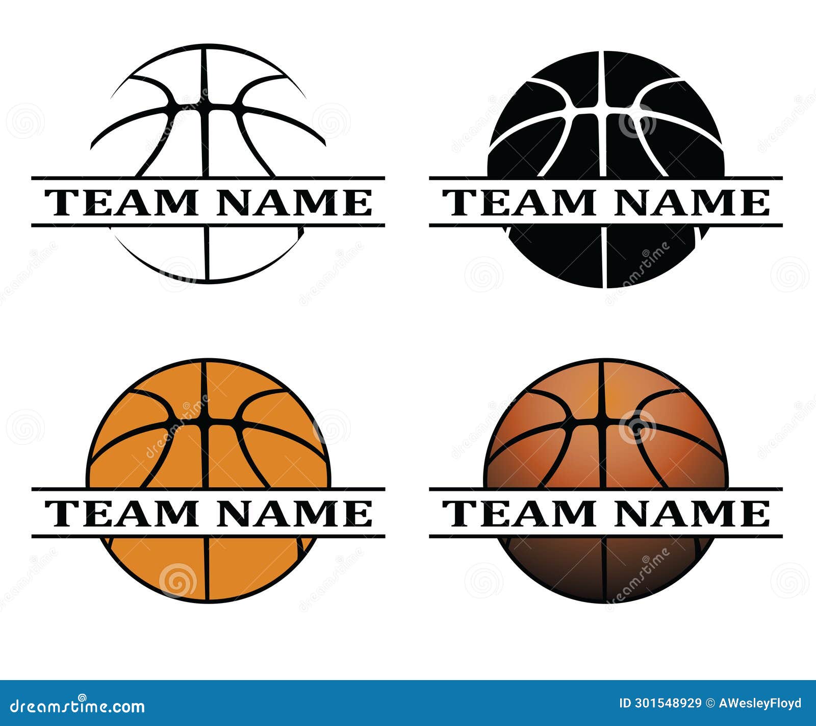 Basketball Designs Team Name Space Stock Vector - Illustration of ...