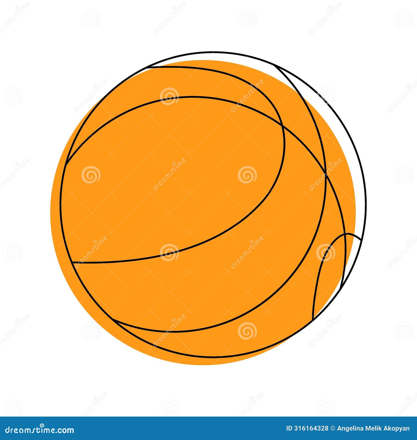 Basketball Drawing on White Background Stock Vector - Illustration of ...