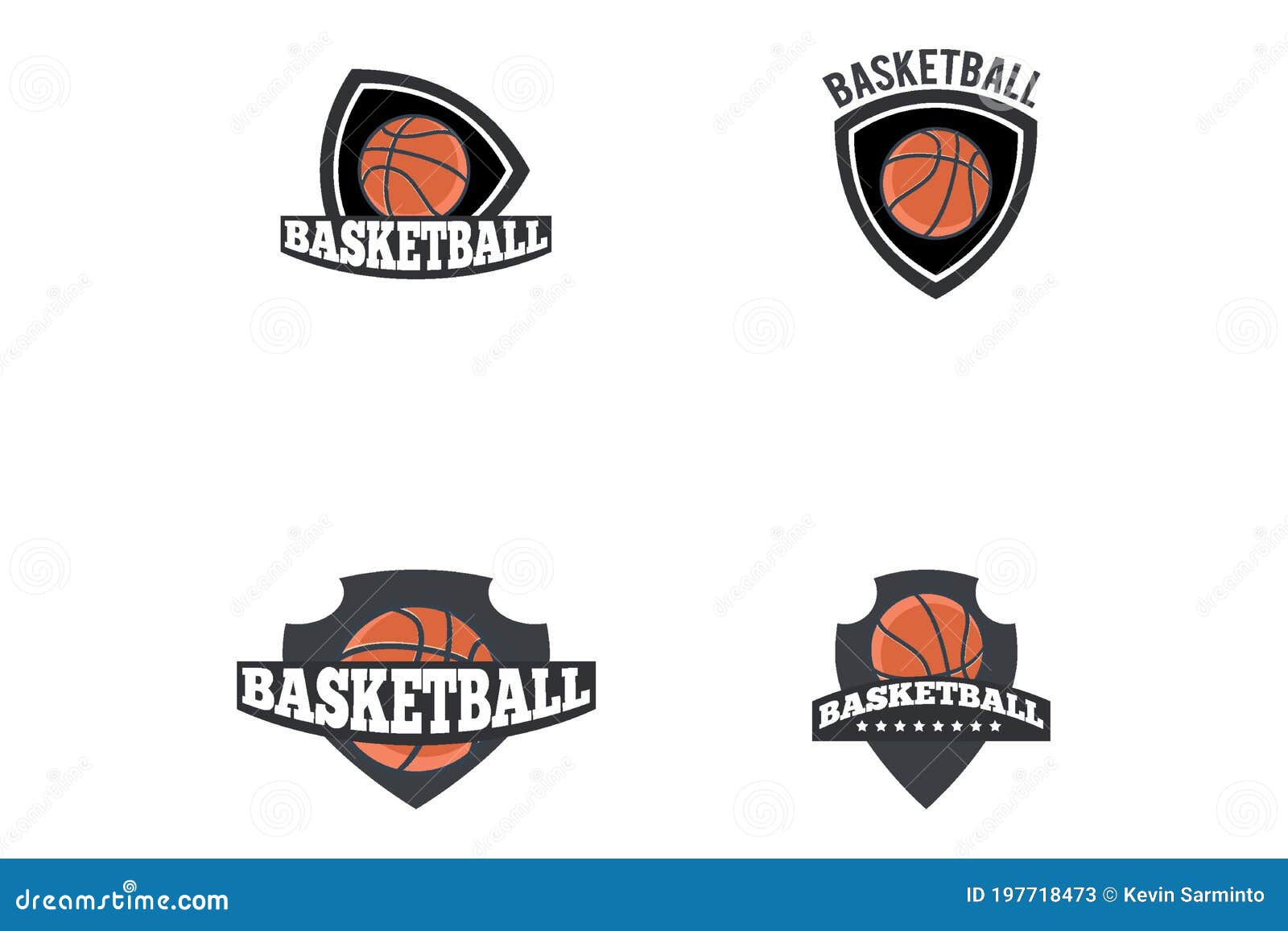 Basketball Emblem Logo Vector Stock Vector - Illustration of graphic ...