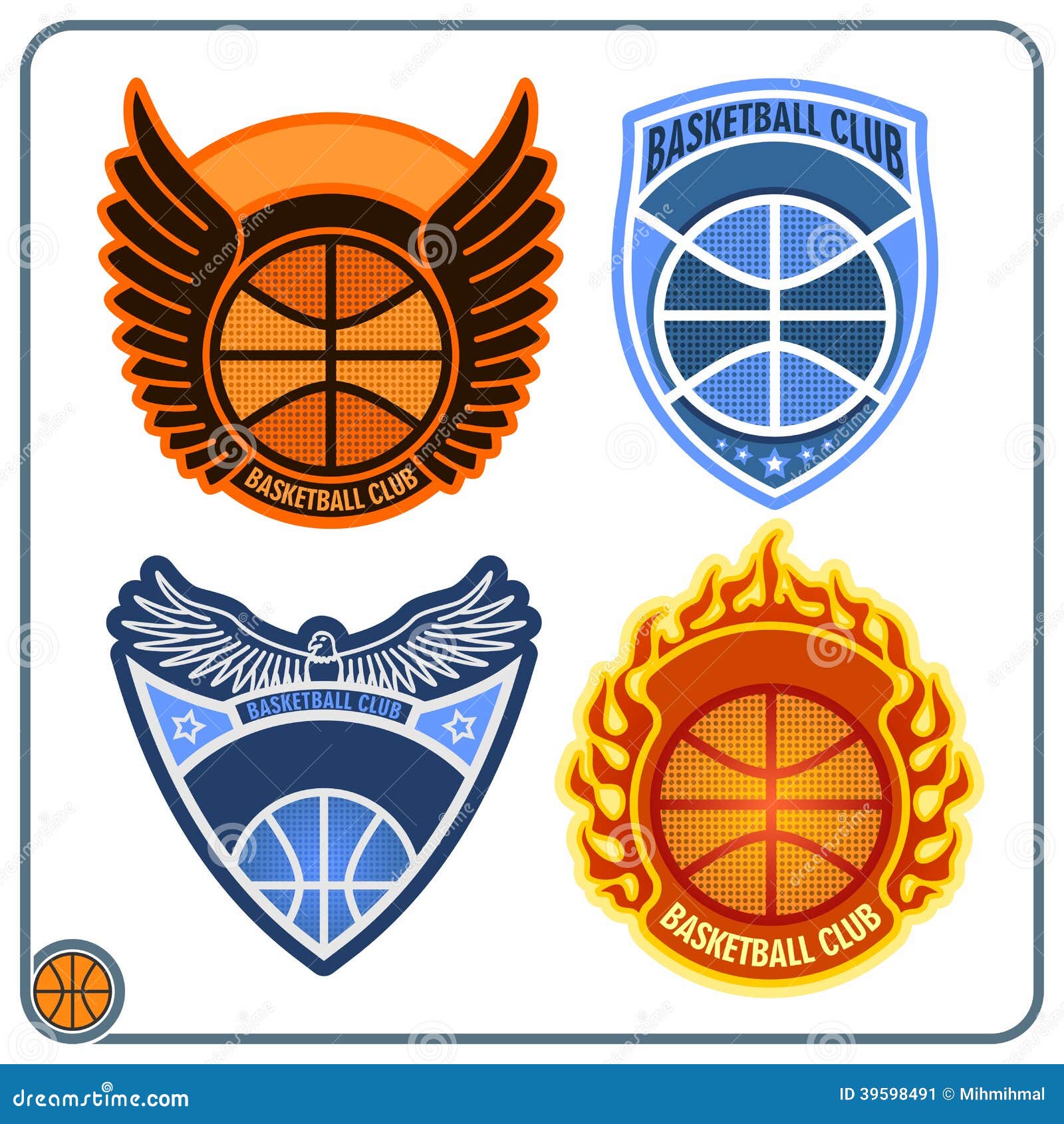 Basketball emblems stock vector. Illustration of abstract - 39598491
