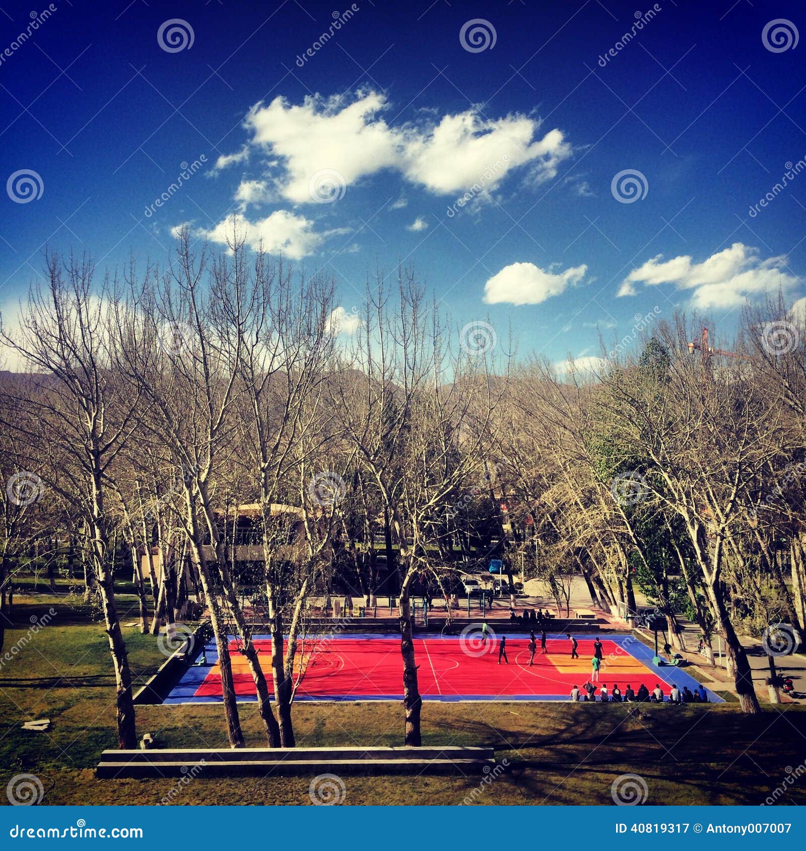 Basketball field stock image. Image of field, lighting - 40819317