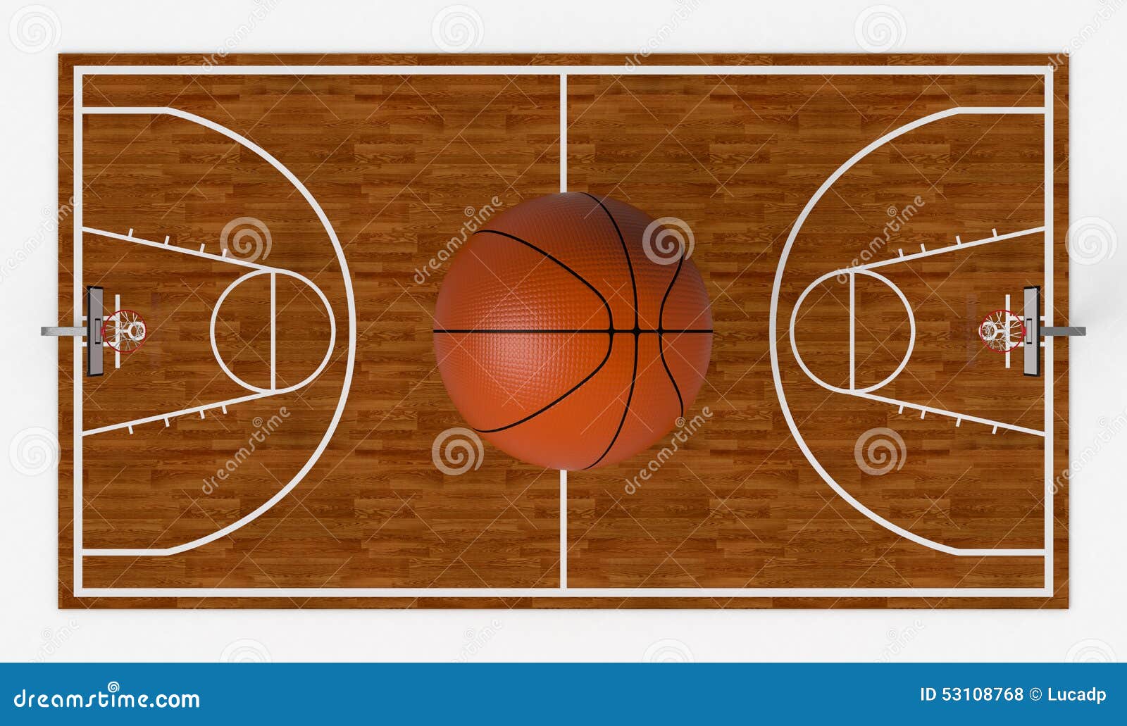 Basketball field stock illustration. Illustration of hoop - 53108768