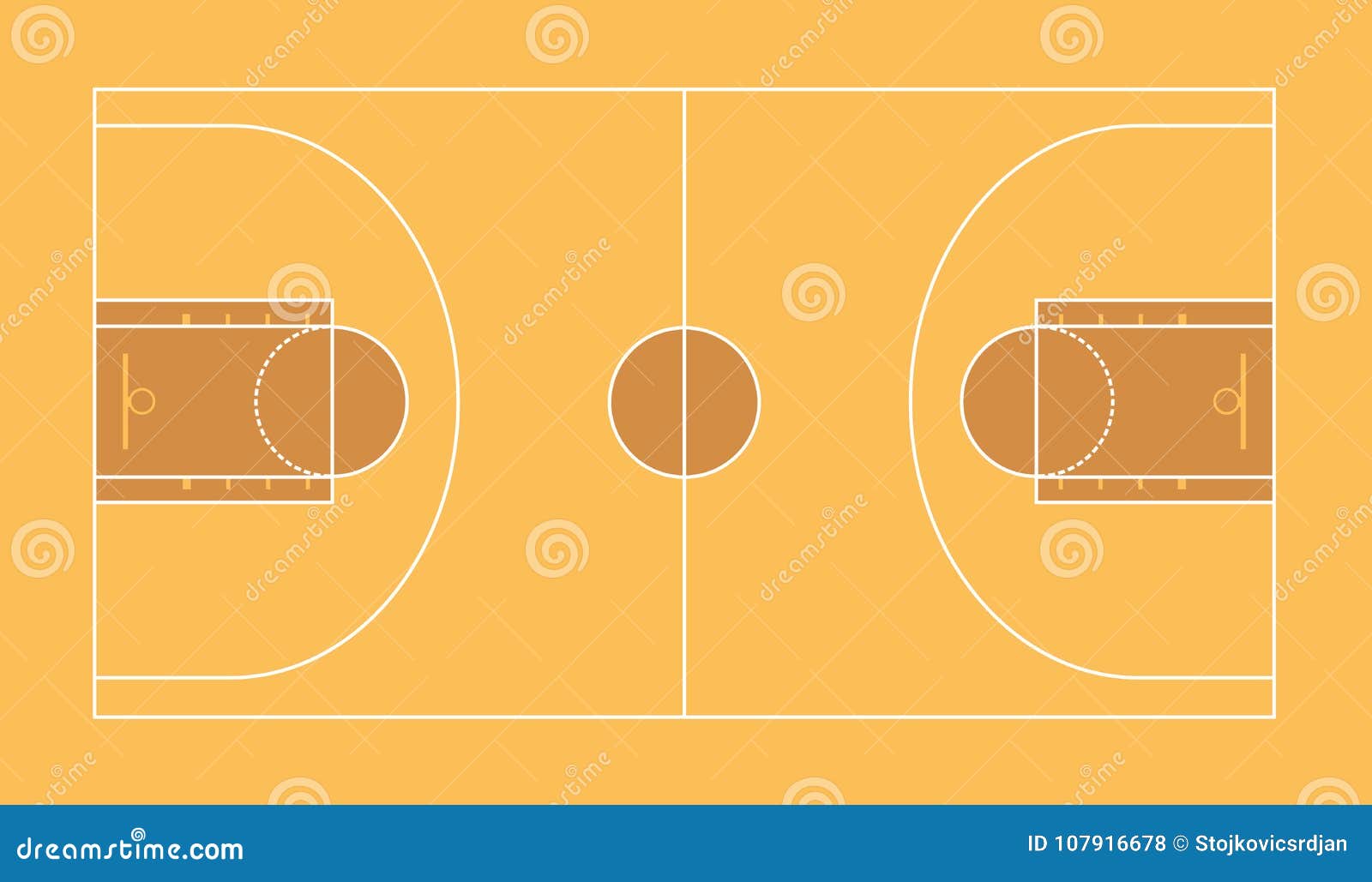 Basketball Field. Vector Illustration Stock Vector - Illustration of ...