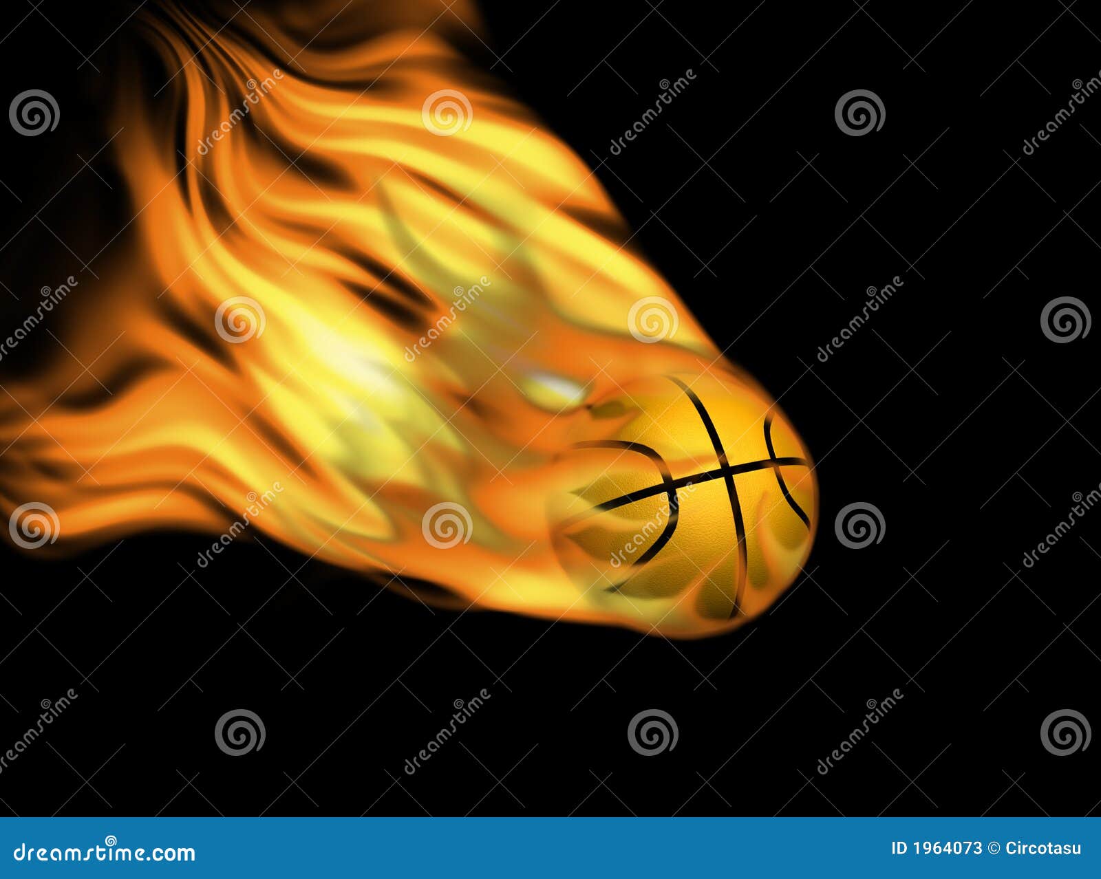 Basketball on fire stock illustration. Illustration of football - 1964073