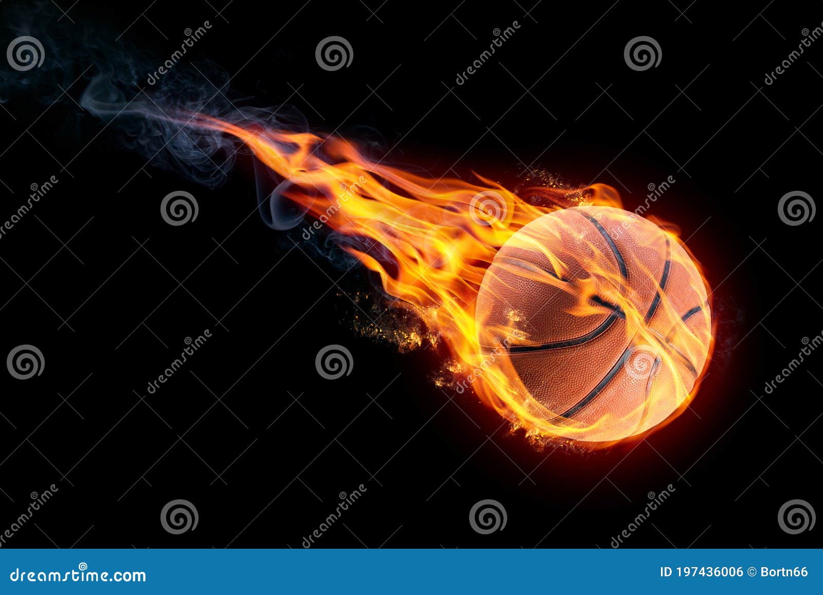 Basketball on fire stock photo. Image of flame, sport - 197436006