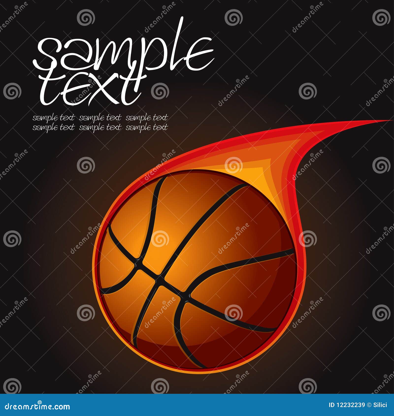 Basketball On Fire Vector Image | CartoonDealer.com #180062779