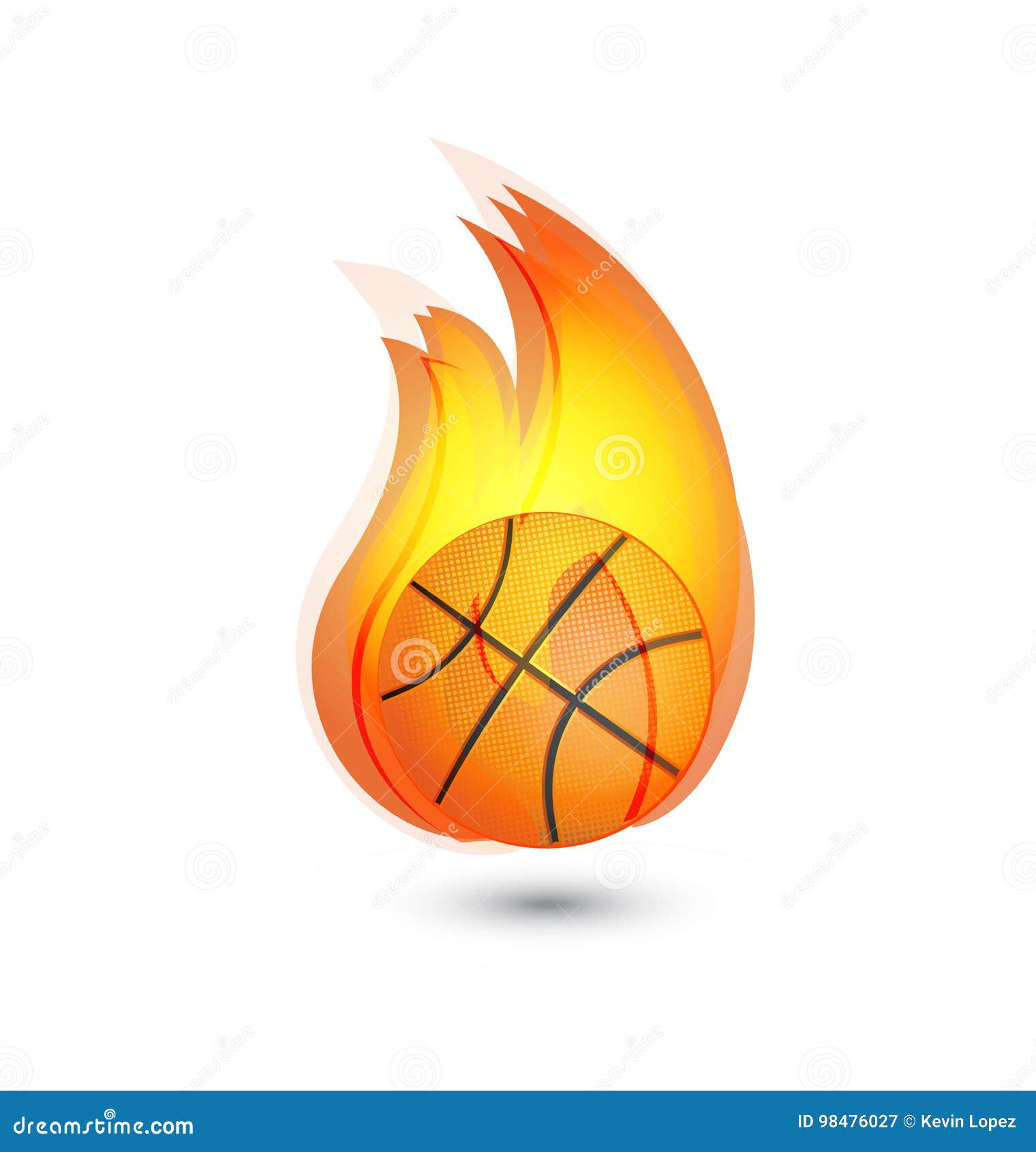 Basketball on Fire Icon Logo Stock Vector - Illustration of motion ...