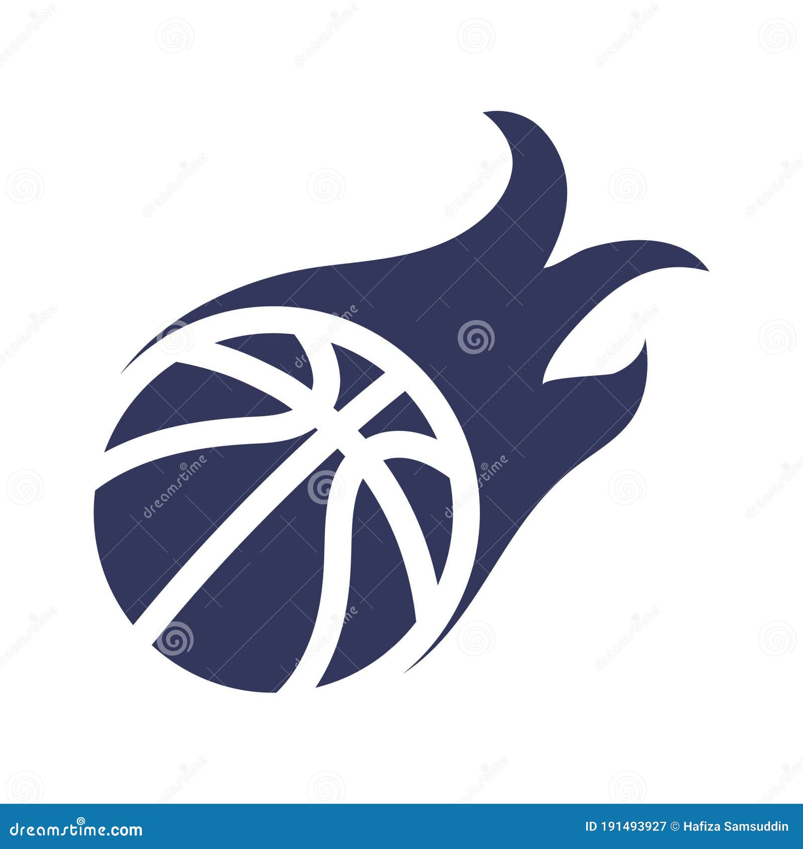 Basketball on Fire Icon. Vector Illustration Decorative Design Stock ...