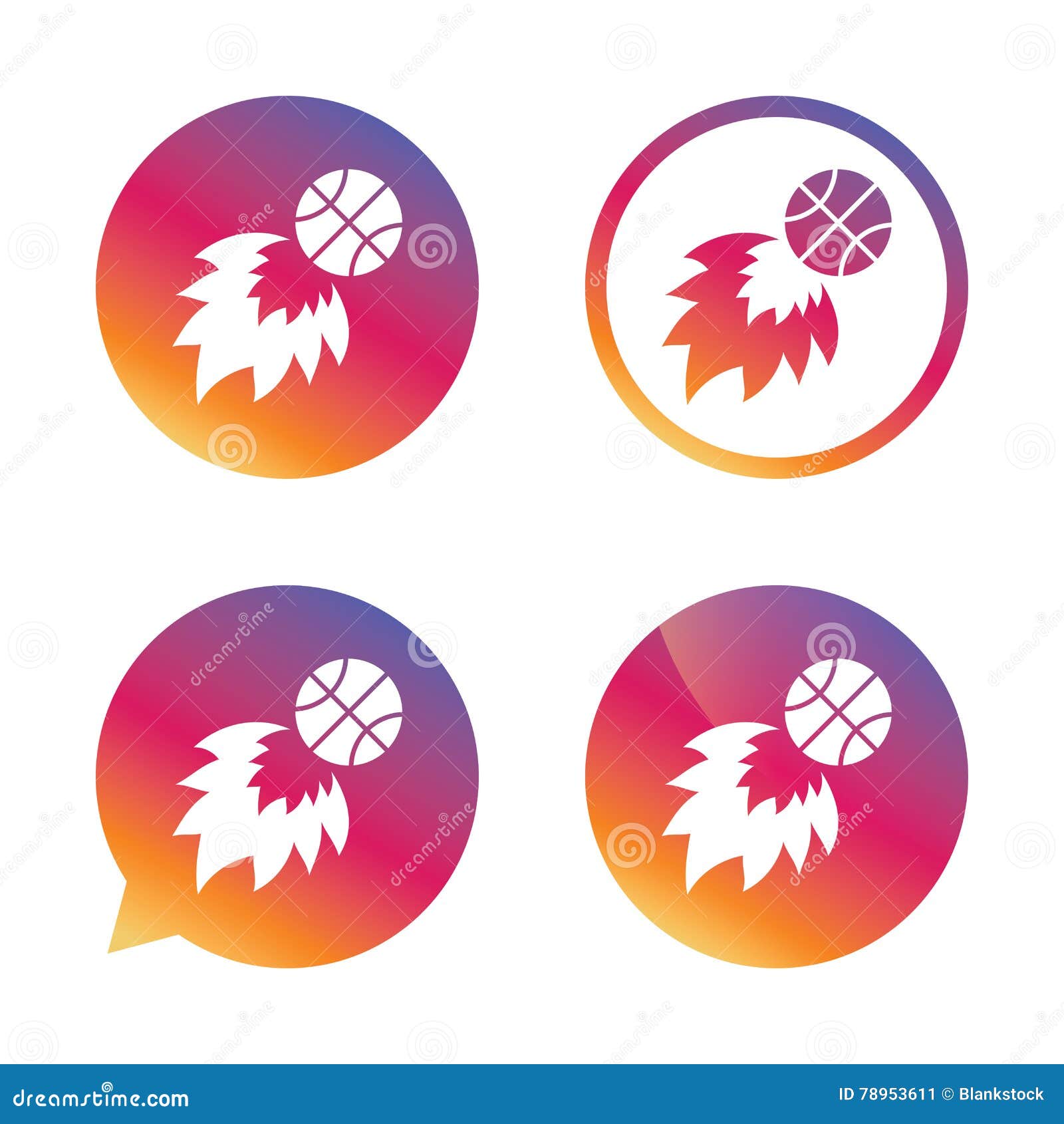 Basketball Fireball Sign Icon. Sport Symbol Stock Vector - Illustration ...