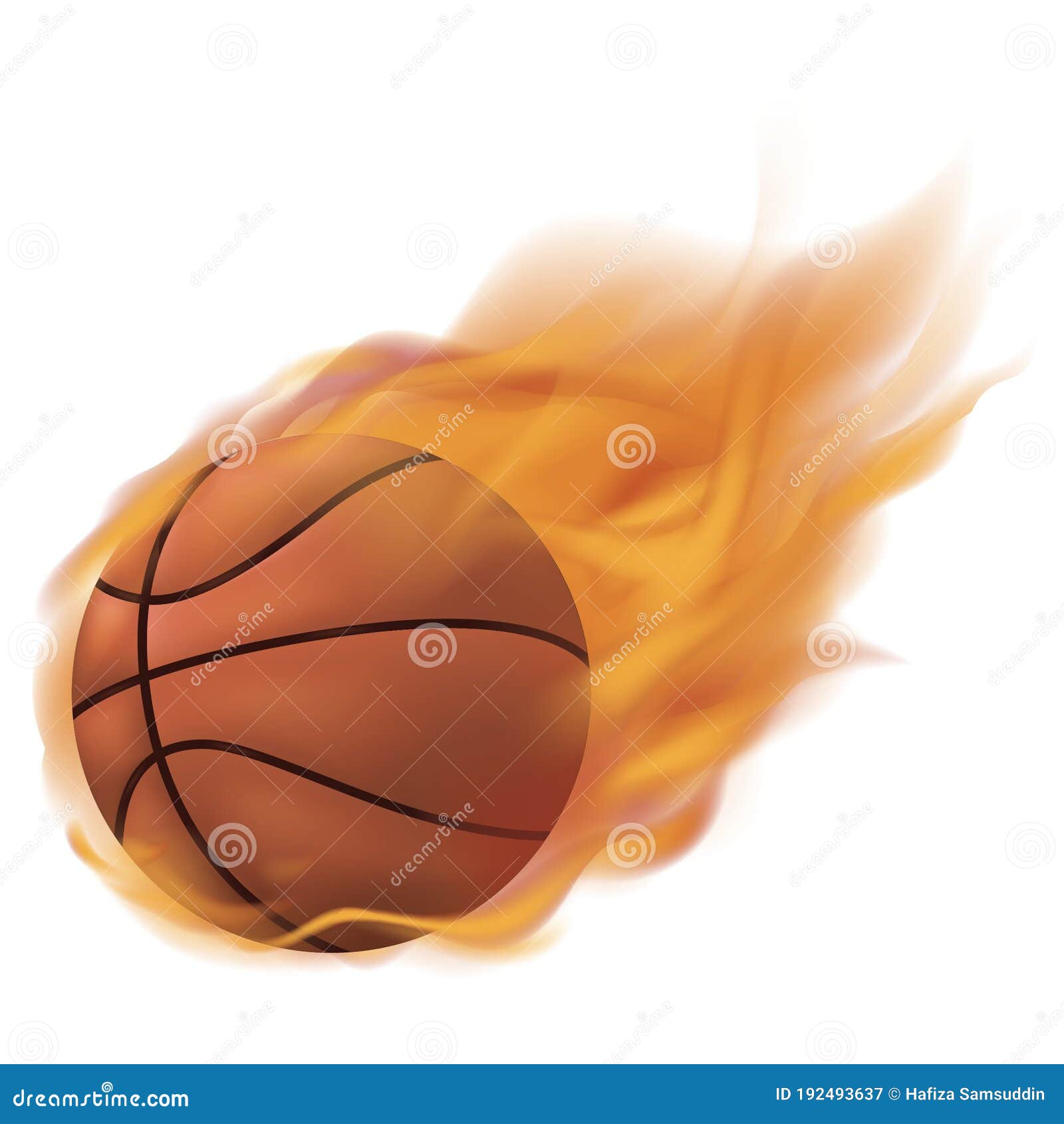 Basketball Fireball. Vector Illustration Decorative Design Stock Vector ...