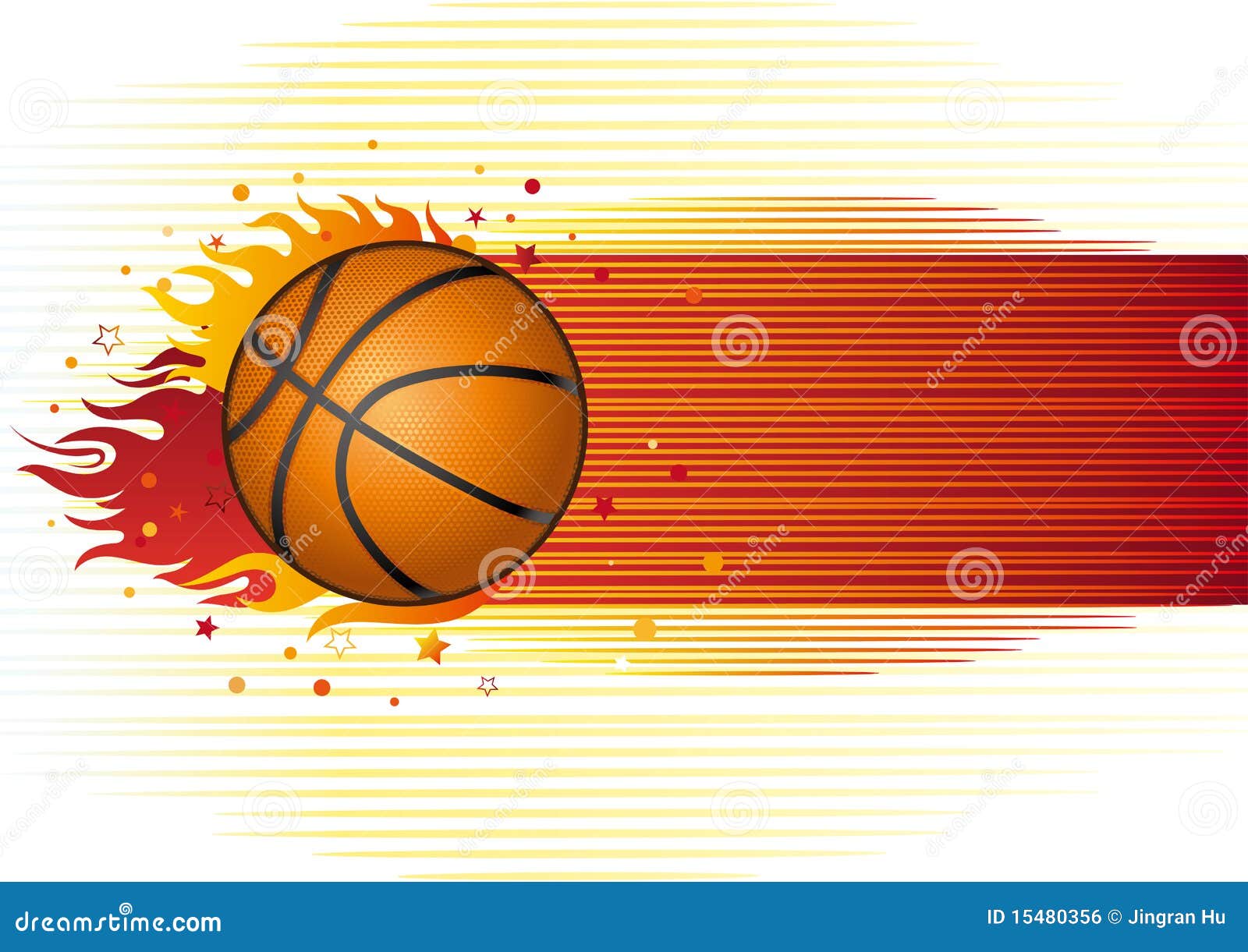 Basketball with flames stock vector. Illustration of equipment - 15480356