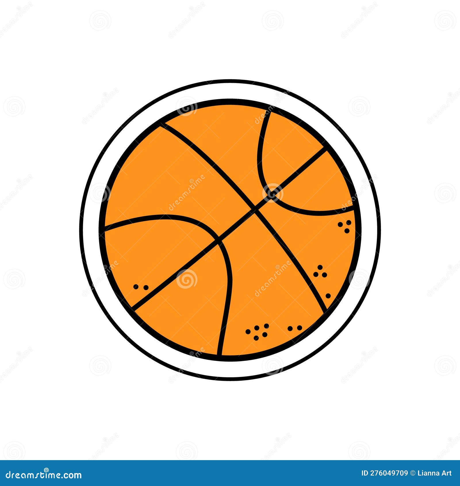 Basketball Flat Cartoon Vector Illustration | CartoonDealer.com #276049709