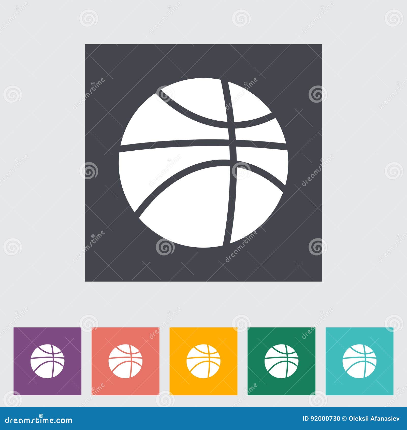 Basketball flat icon. stock vector. Illustration of playing - 92000730