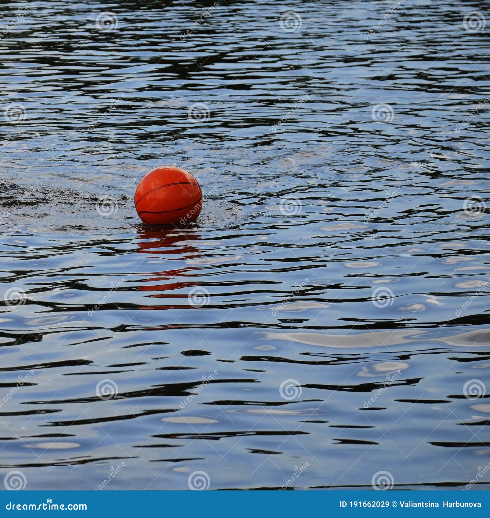 A Basketball Floats in the Lake Stock Image - Image of pool, sphere ...