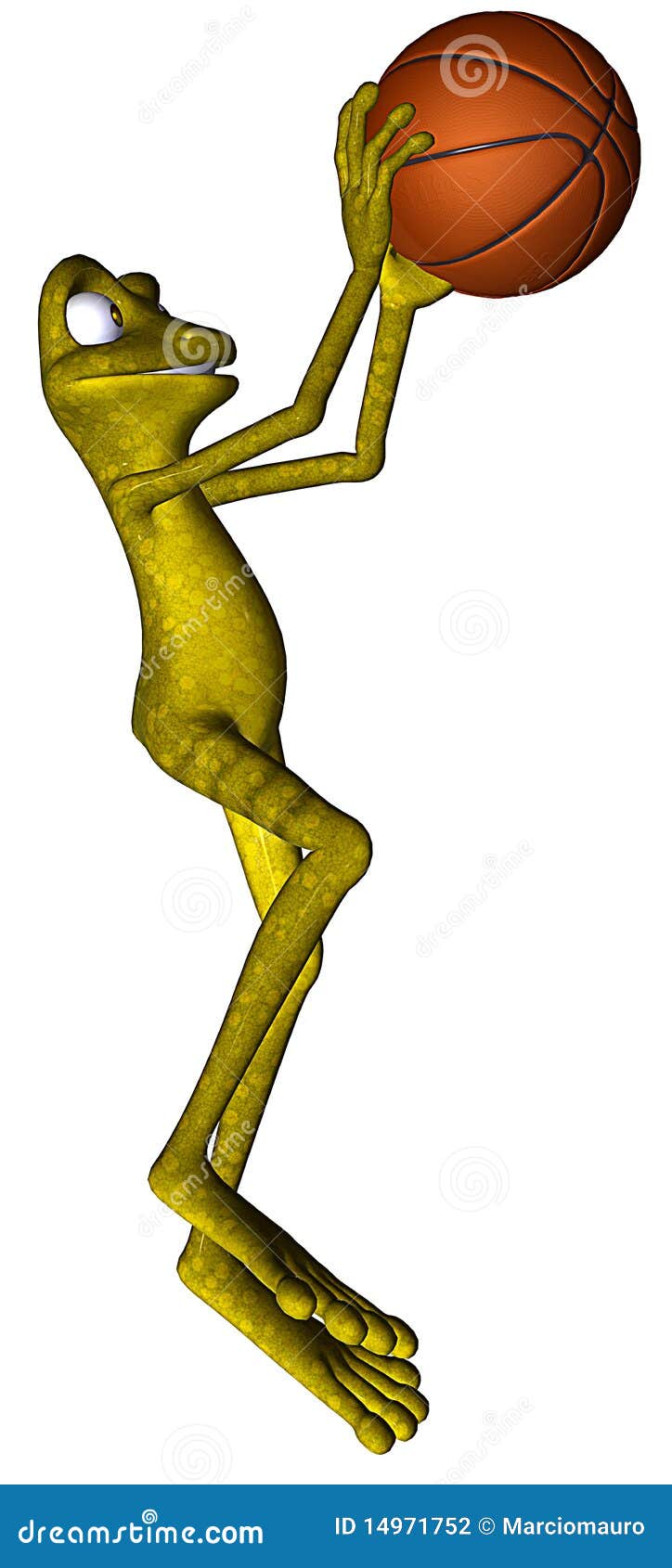 Basketball frog stock illustration. Illustration of alone - 14971752
