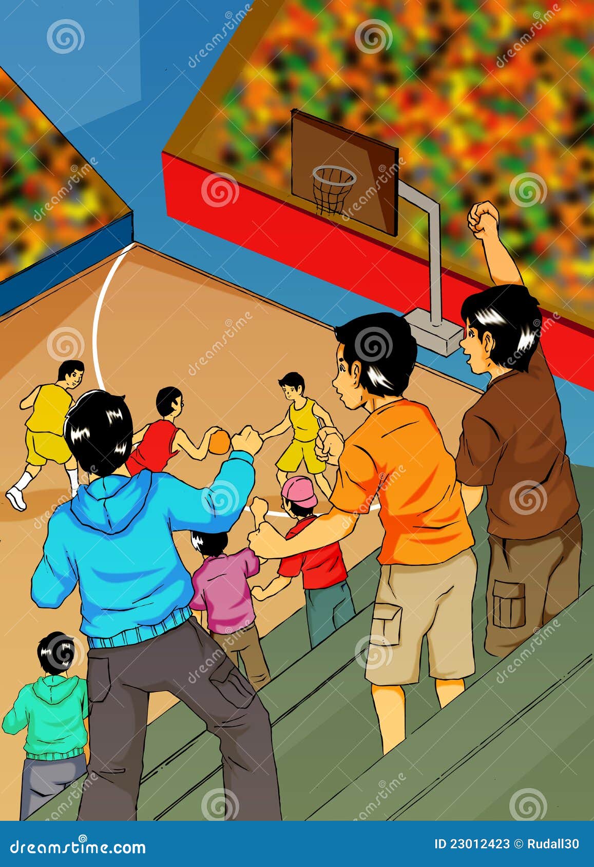 Basketball Game stock illustration. Illustration of audience - 23012423