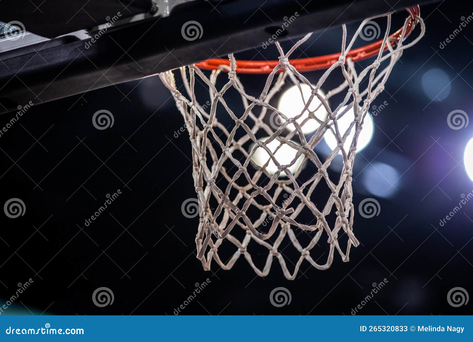 Basketball Game Ball in Hoop Stock Image - Image of match, team: 265320833