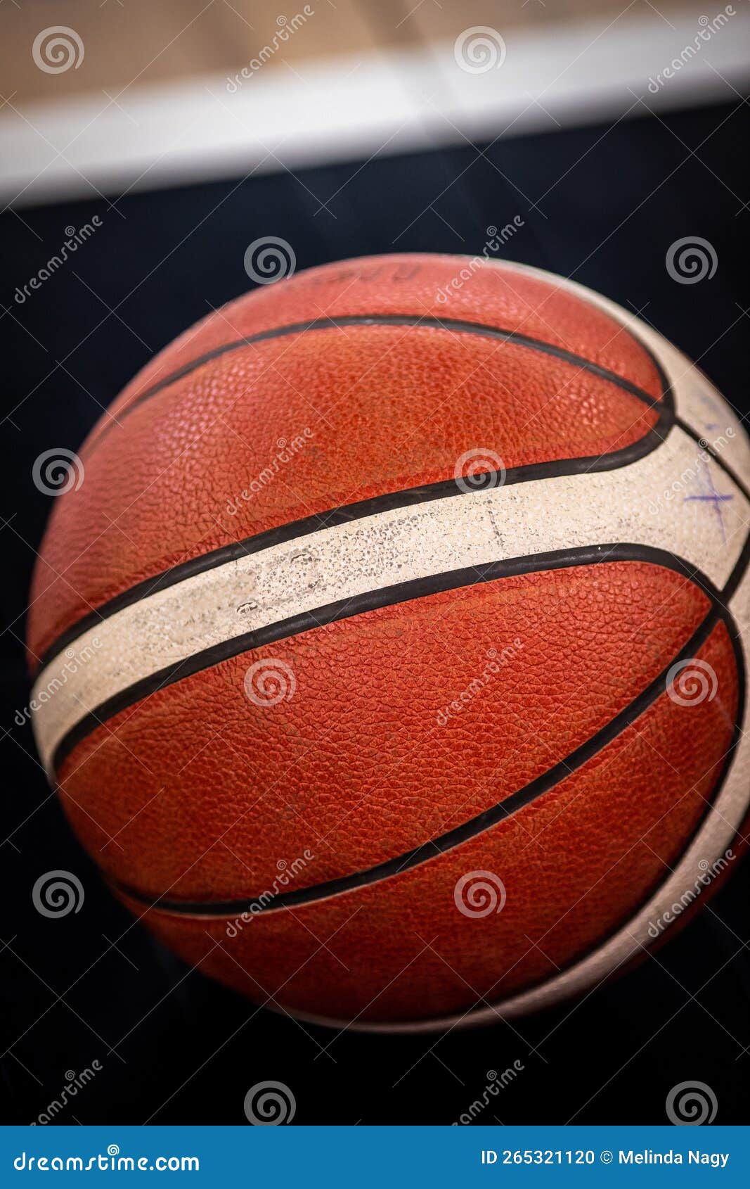Basketball Game Ball in Hoop Stock Photo - Image of motion, sport ...