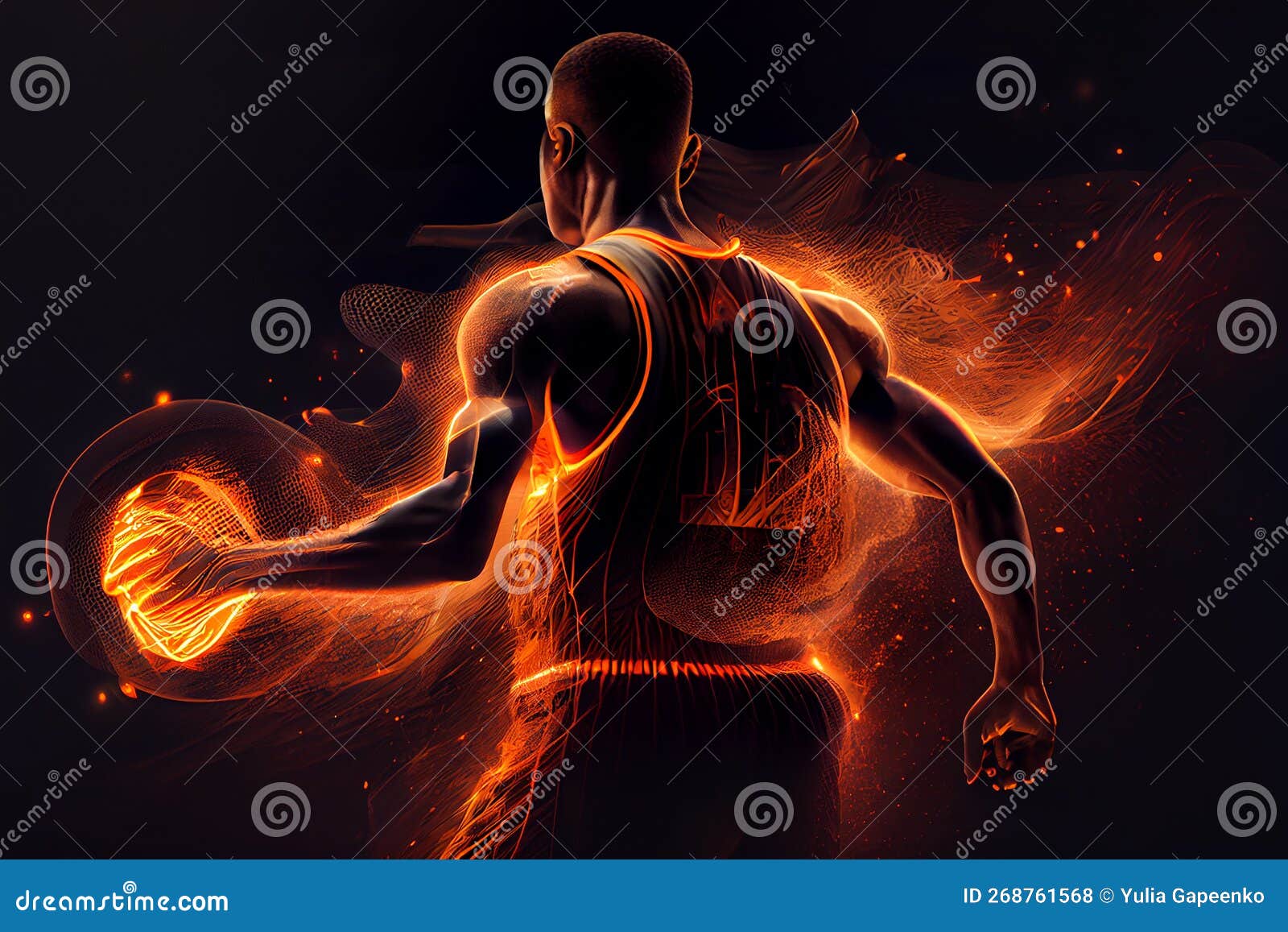 Basketball Game Concept. Illustration AI Generative Stock Illustration ...
