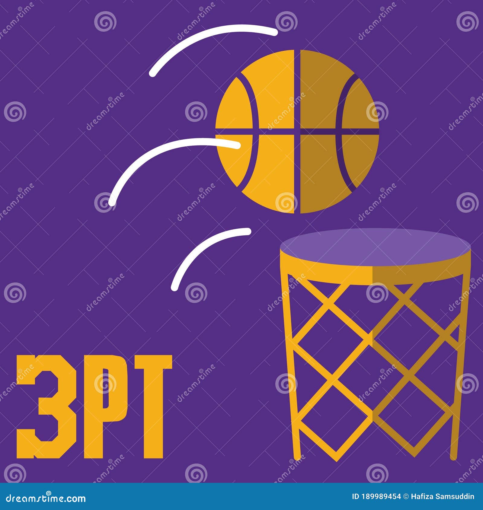 Basketball Goal. Vector Illustration Decorative Design Stock Vector ...