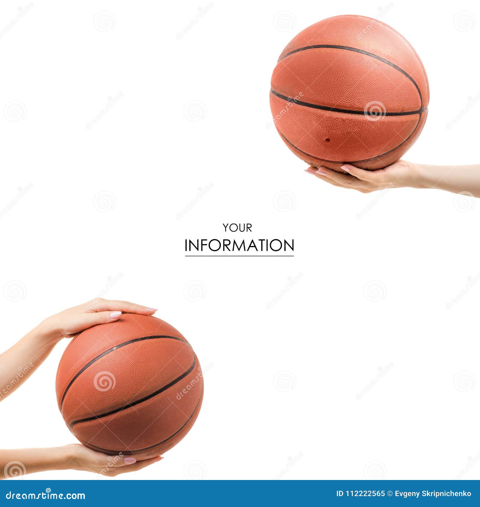 Basketball in Hand Set Pattern Stock Image - Image of female, player ...