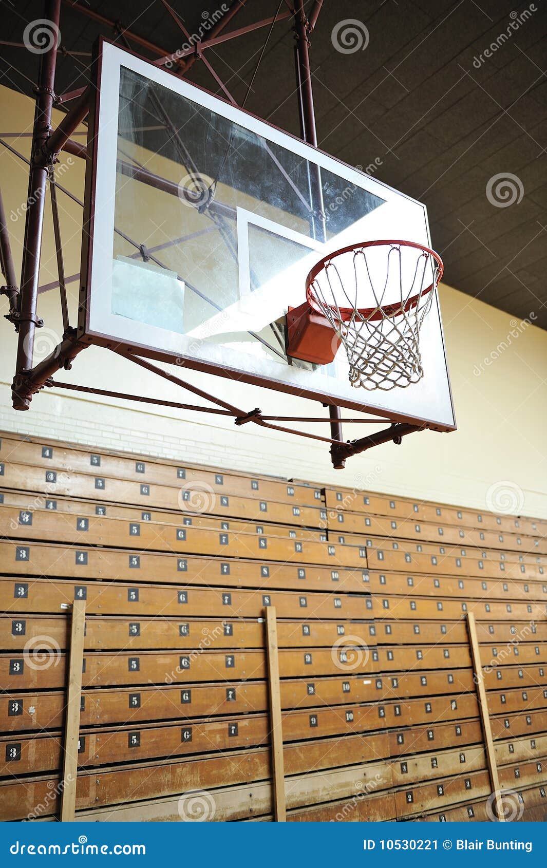 Basketball Hoop In Gym